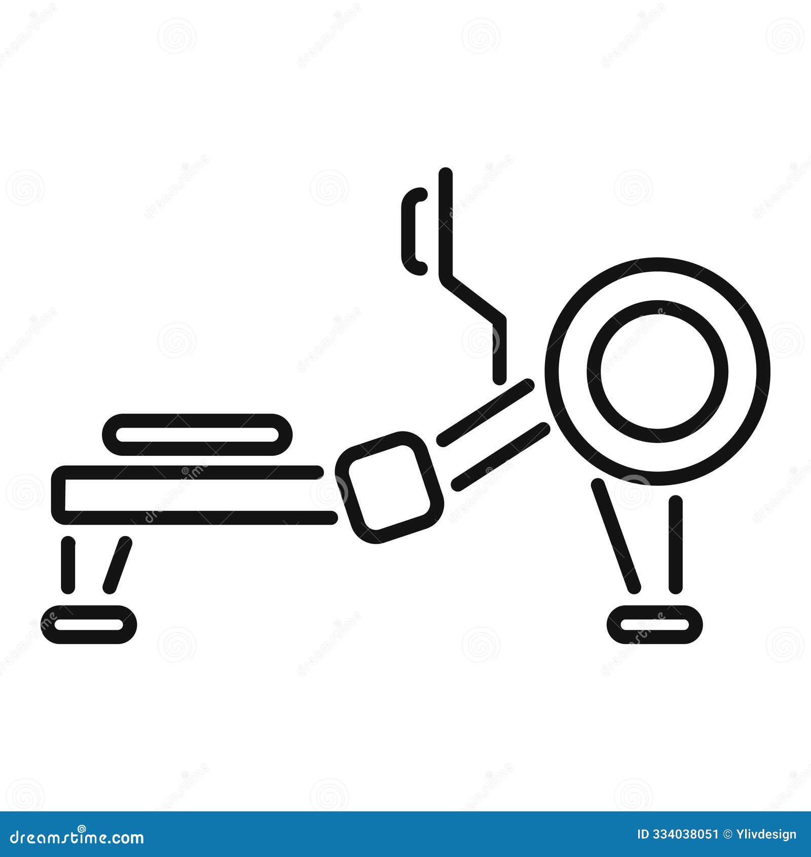 Line Icon of a Leg Press Machine for Exercising Leg Muscles Stock ...