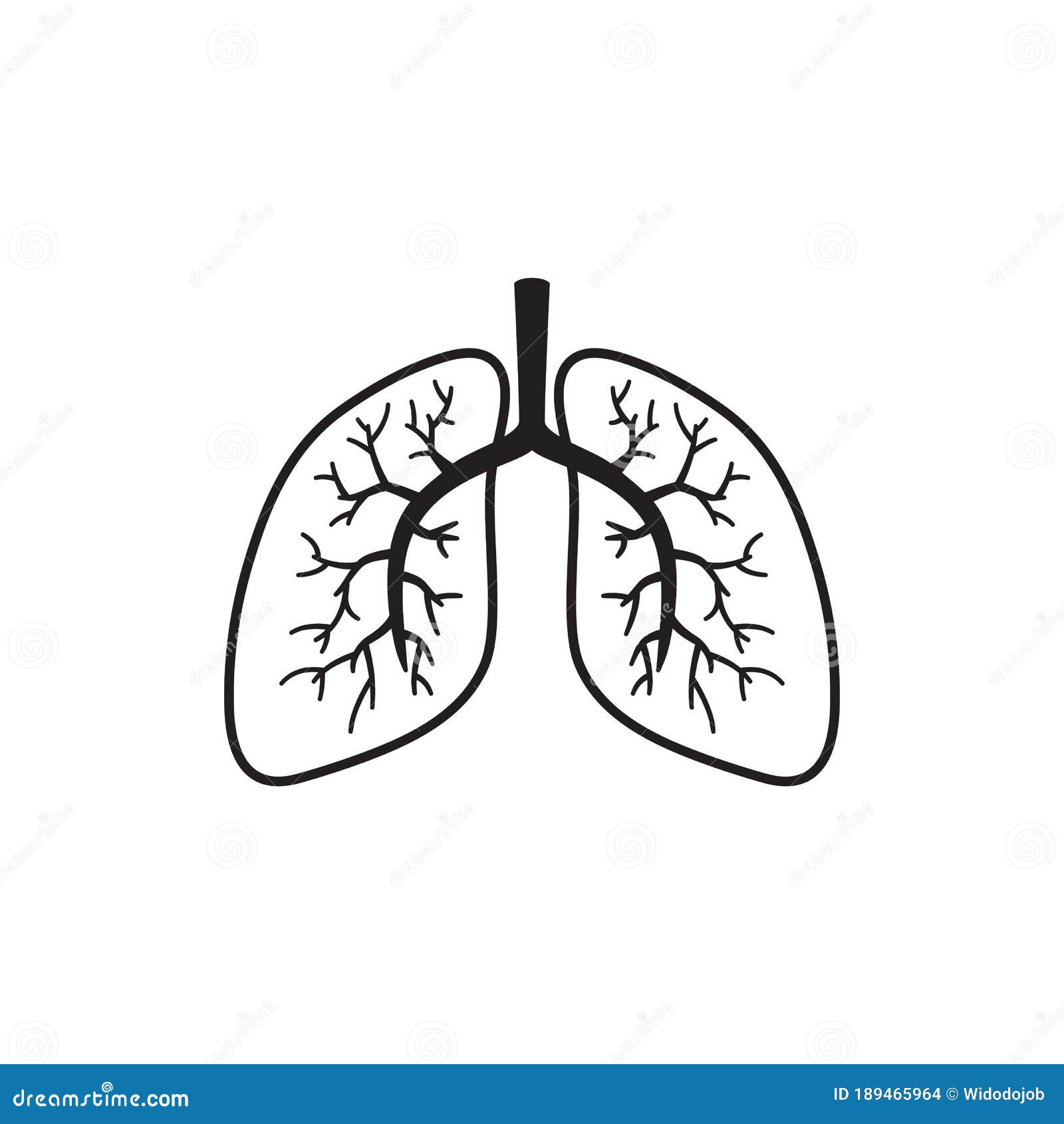 Line Icon Lung Design Vector Stock Vector - Illustration of medical ...