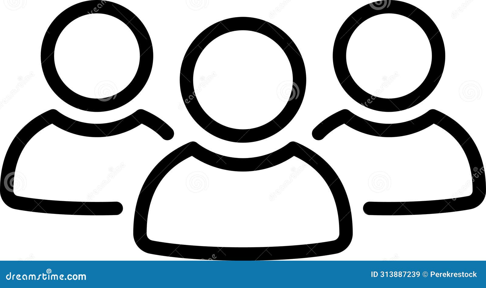 Line Icon of People Group As Concept of Teamwork or Business ...