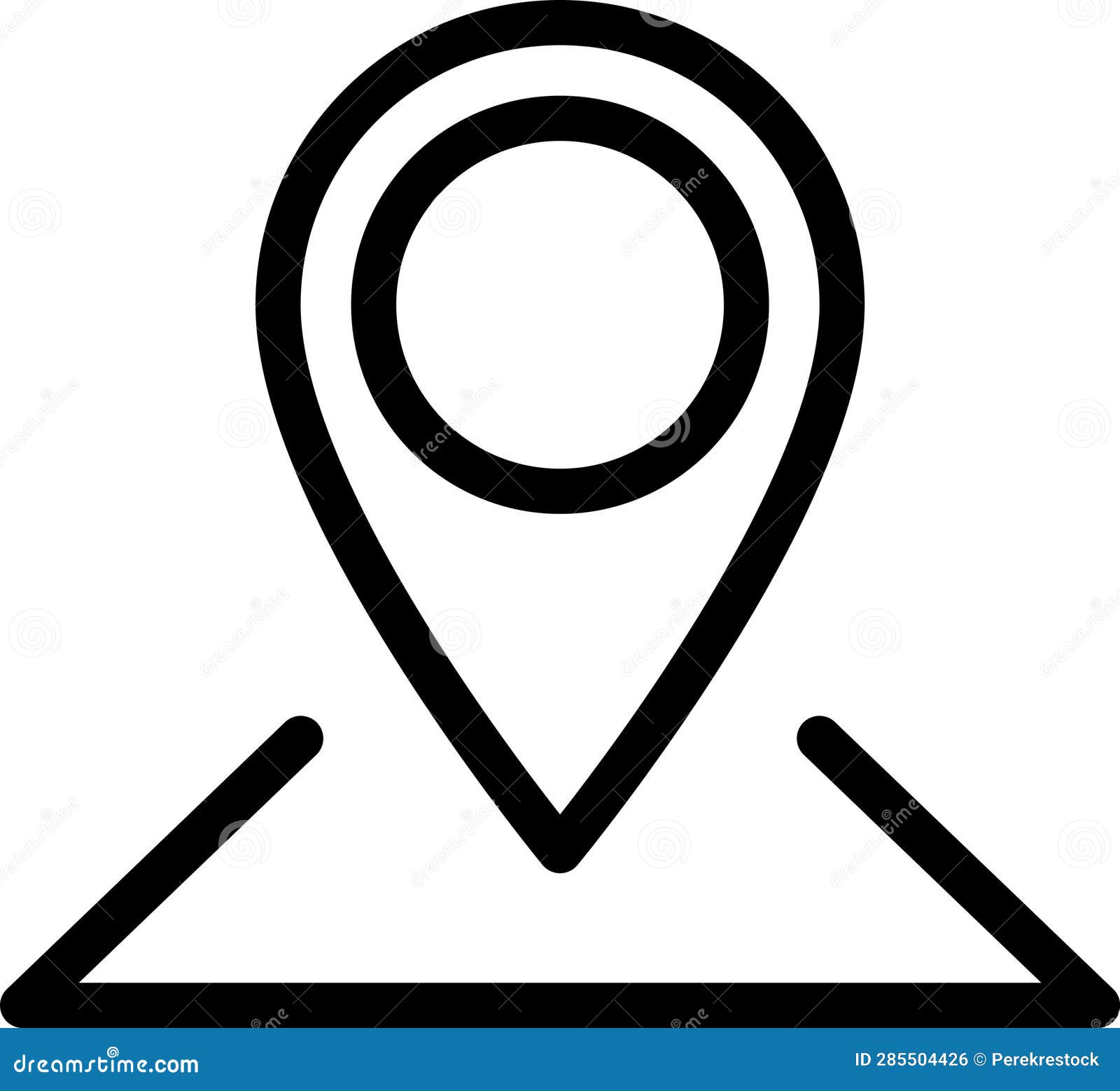 Line Icon of Pin As a Concept of Location Marking Stock Vector ...
