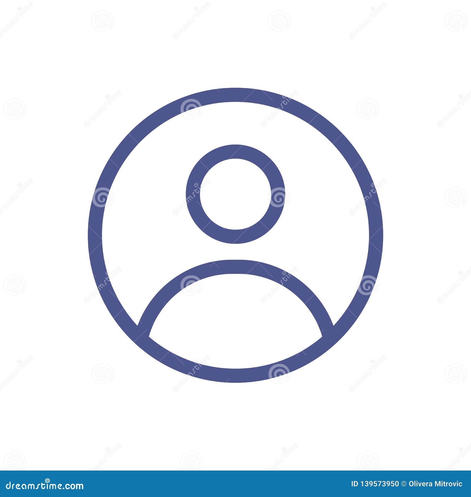 Line icon profile picture stock vector. Illustration of human - 139573950