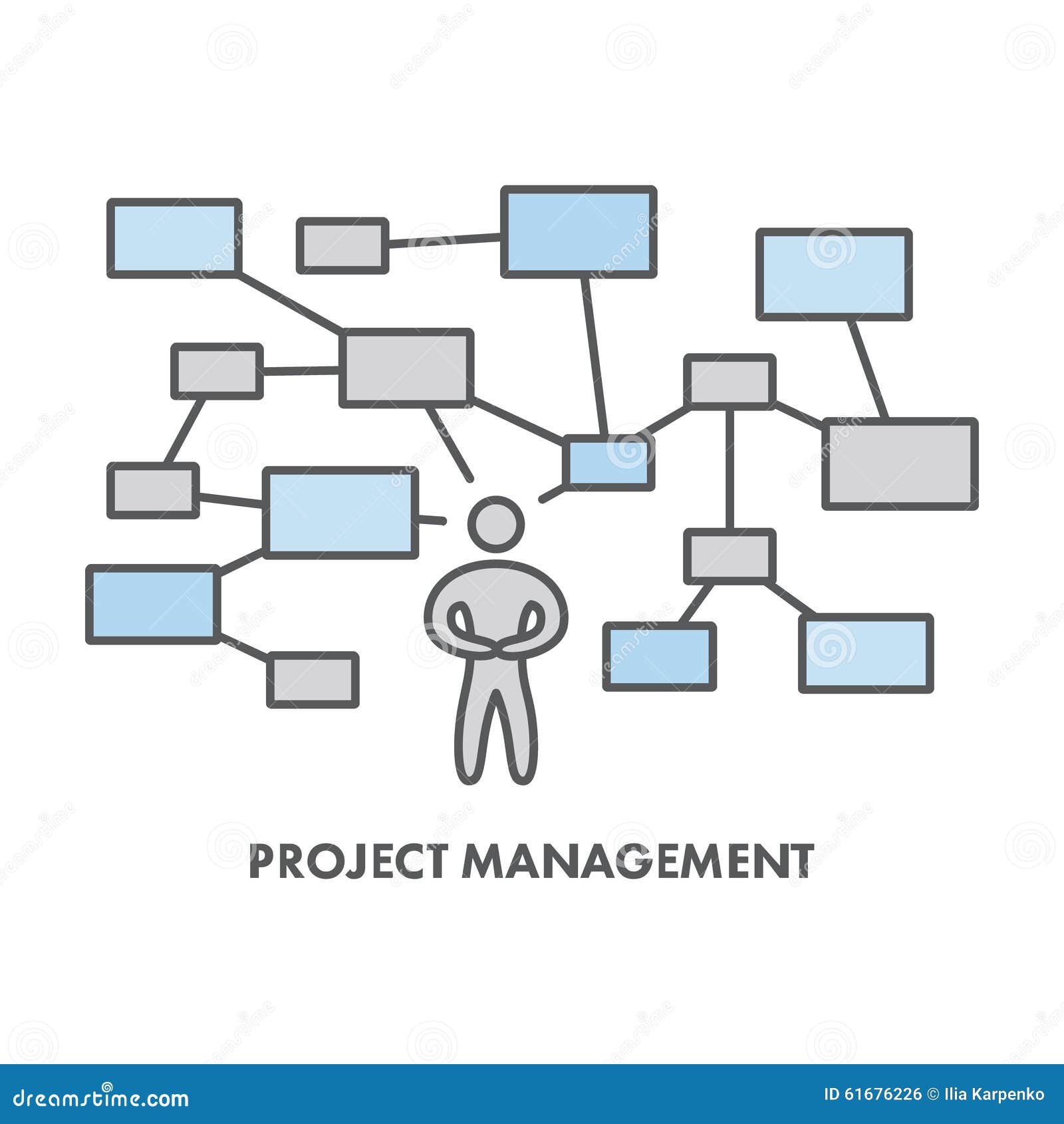 Line Icon Project Management. Vector Business Symbol Stock Illustration ...