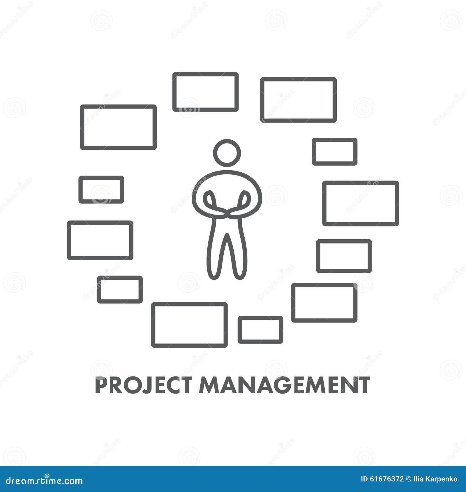 Line Icon Project Management. Vector Business Symbol Stock Illustration ...