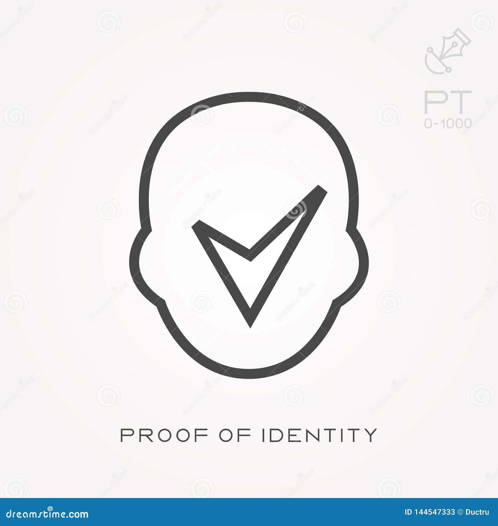 Line Icon Proof of Identity Stock Vector - Illustration of line, check ... Line Icon Proof of Identity Stock Vector - Illustration of line, check ...