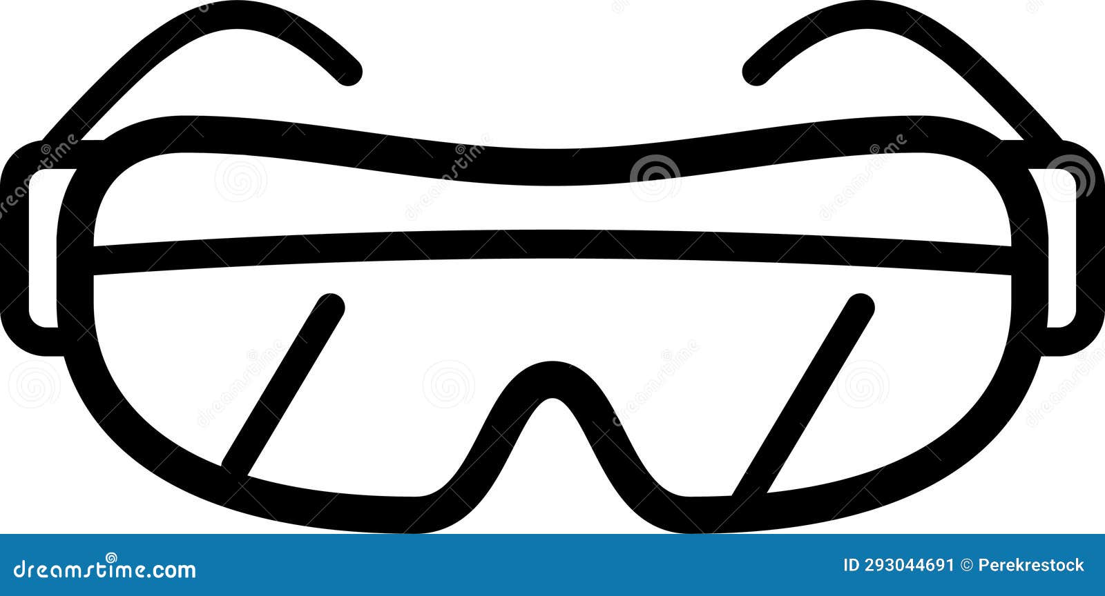 Line Icon of Safety Glasses As an Editable Outline for Your Design ...