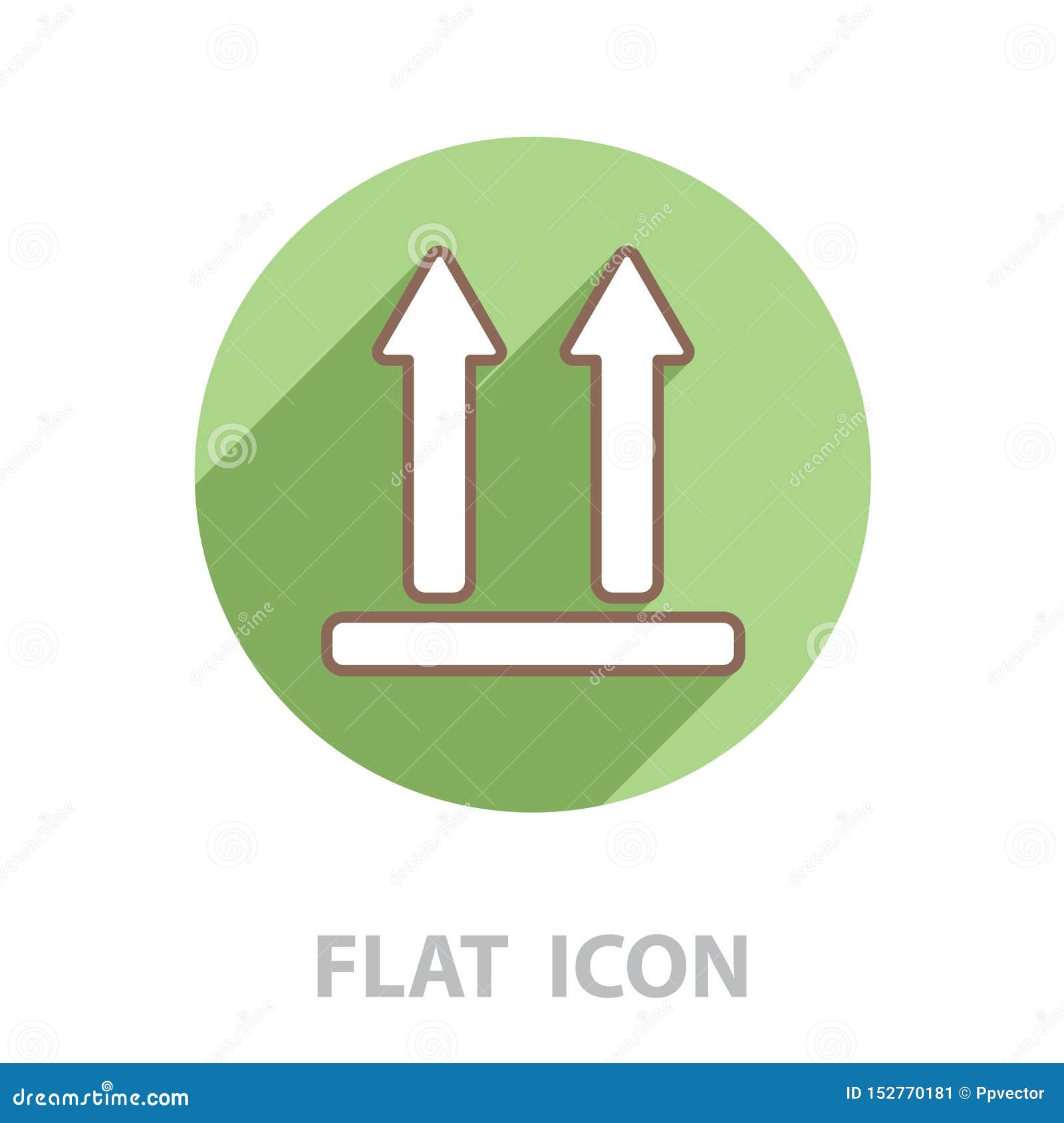 Line icon of Side Up sign stock illustration. Illustration of design ...