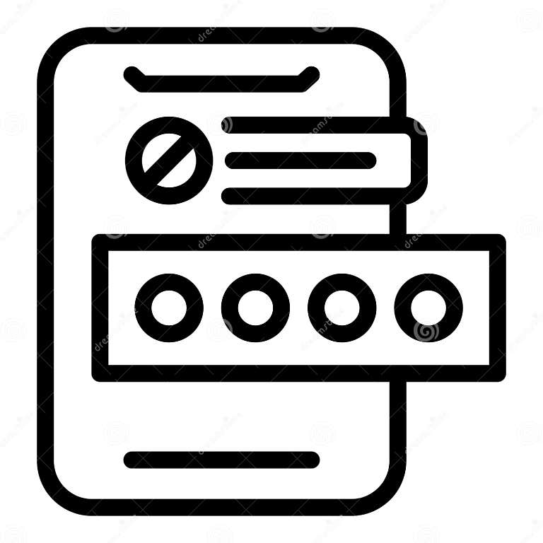 Smartphone Showing Wrong Password Error Message Icon Stock Vector ...