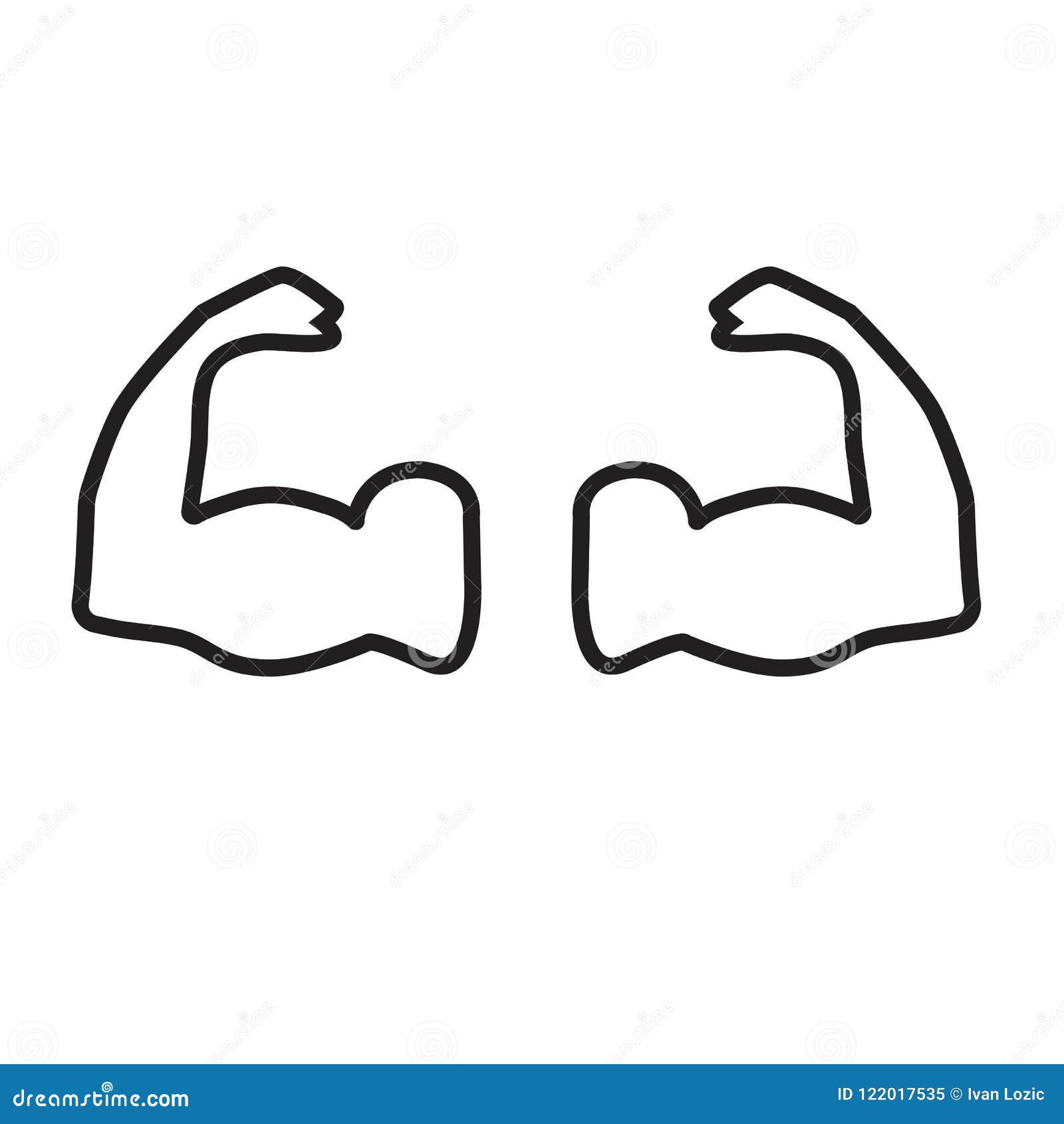 Line icon strong arms i stock vector. Illustration of line - 122017535