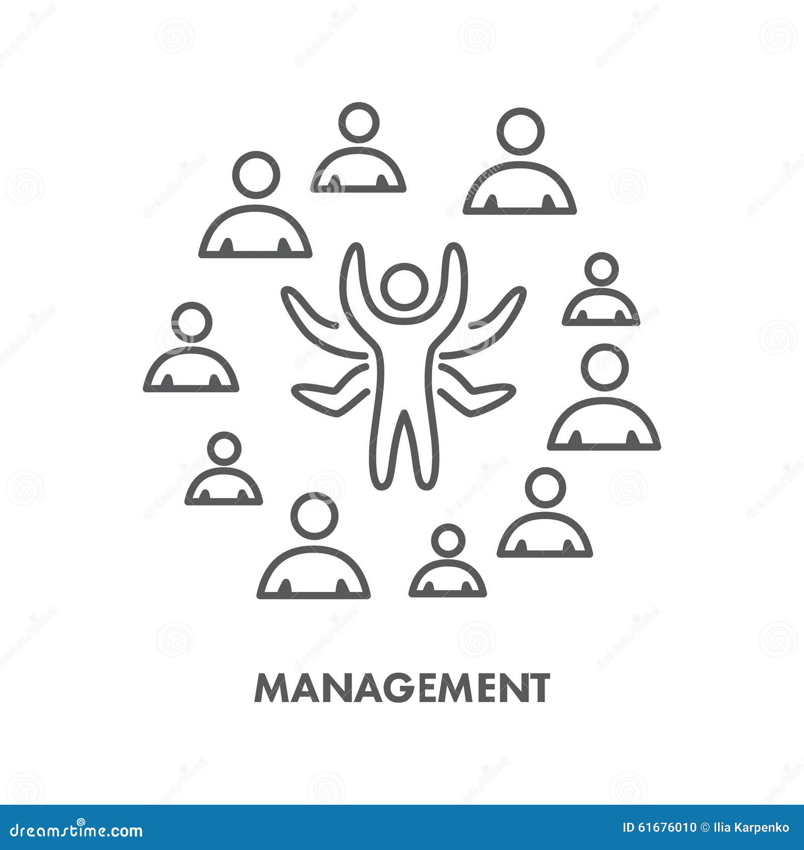 Line Icon Successful Management. Vector Business Symbol Stock ...