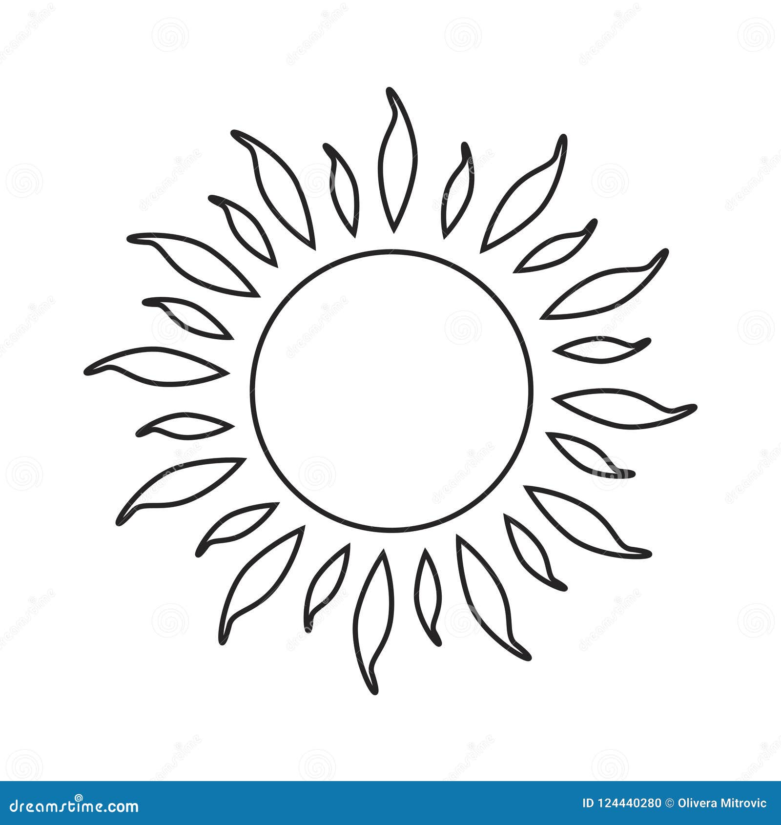 Sun Line Art