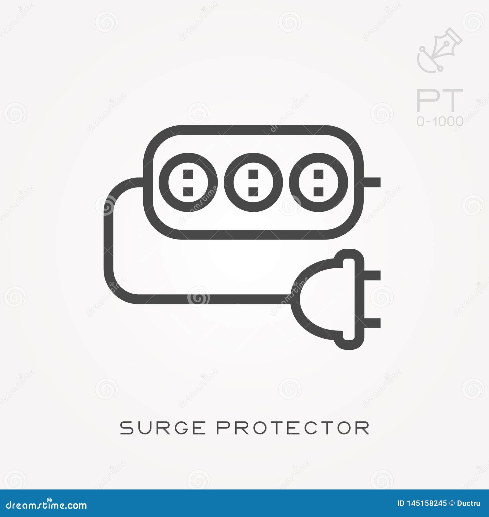 Simple Vector Illustration with Ability To Change. Line Icon Surge ...