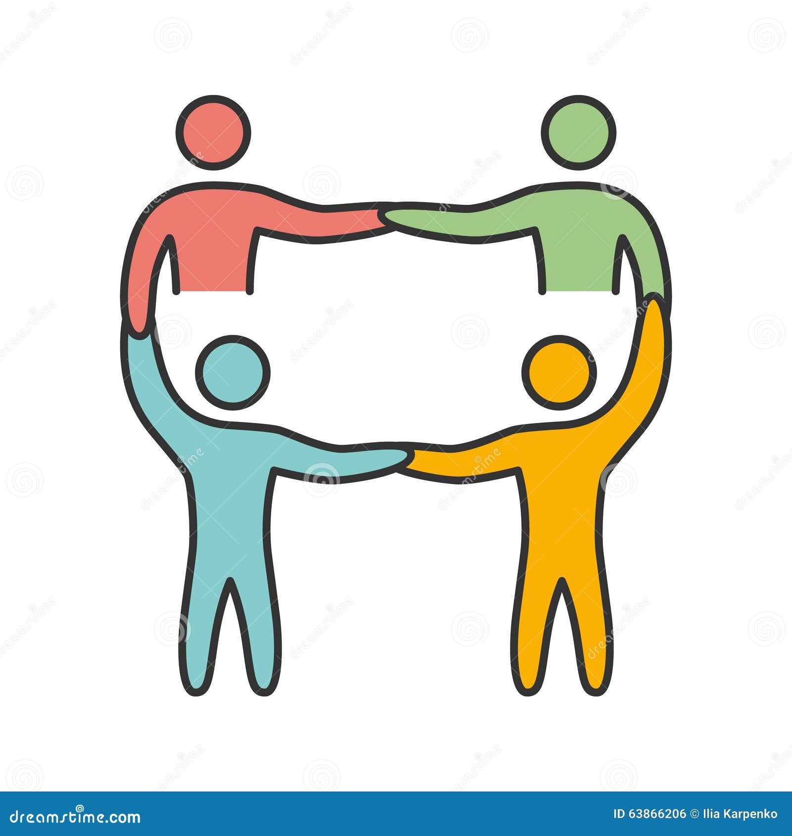 Line Icon Teamwork. Vector Logo and Symbol Stock Illustration ...