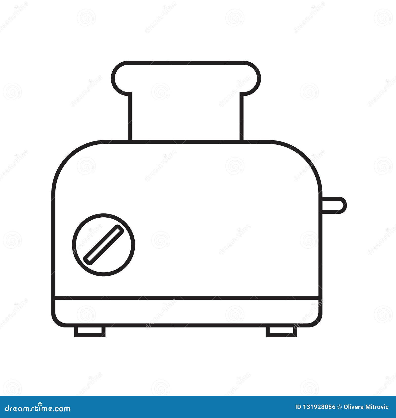 Line icon toaster stock vector. Illustration of graphic - 131928086