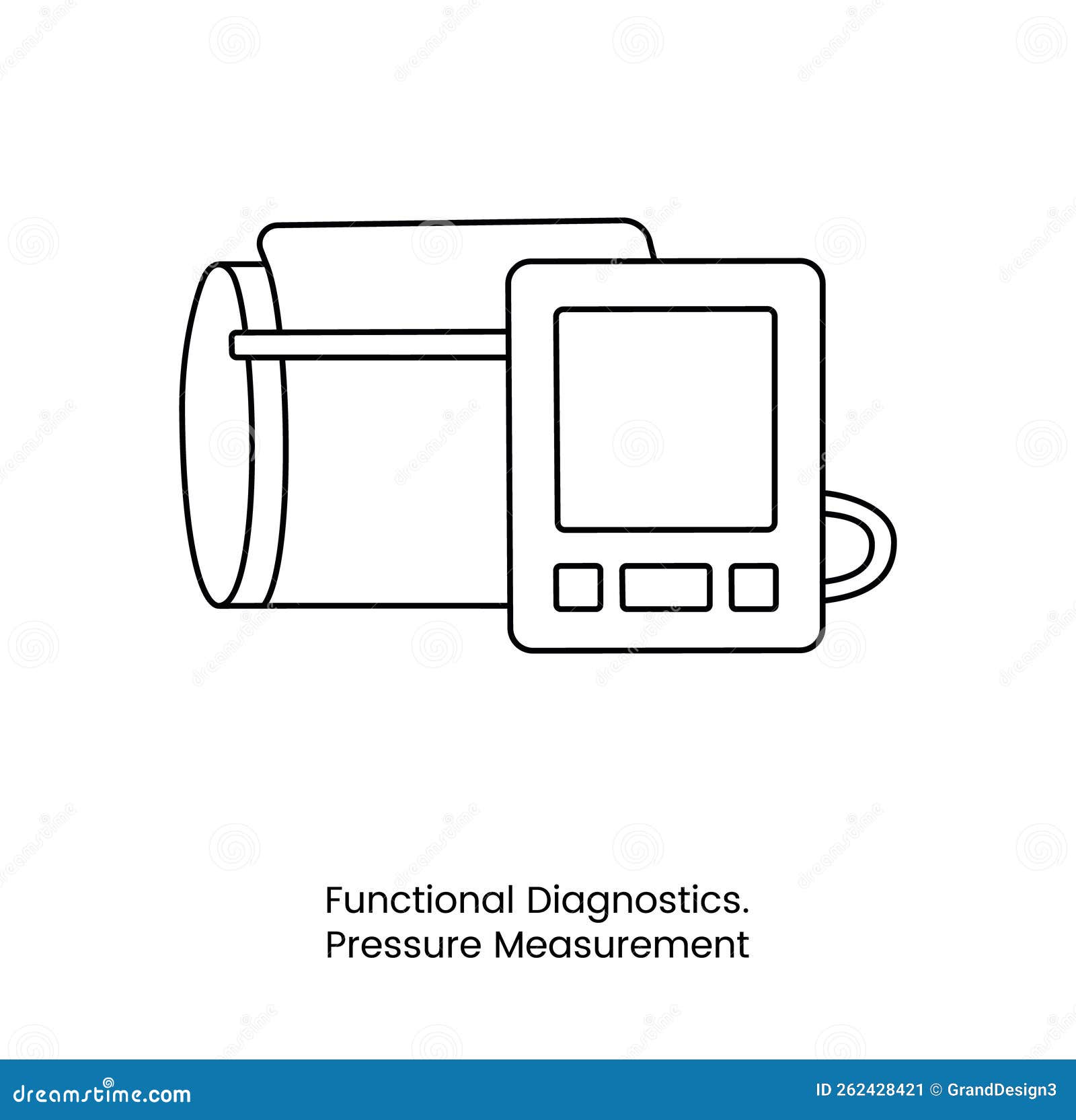 Functional Diagnostics Line Icon In Vector, Illustration Of Medical ...