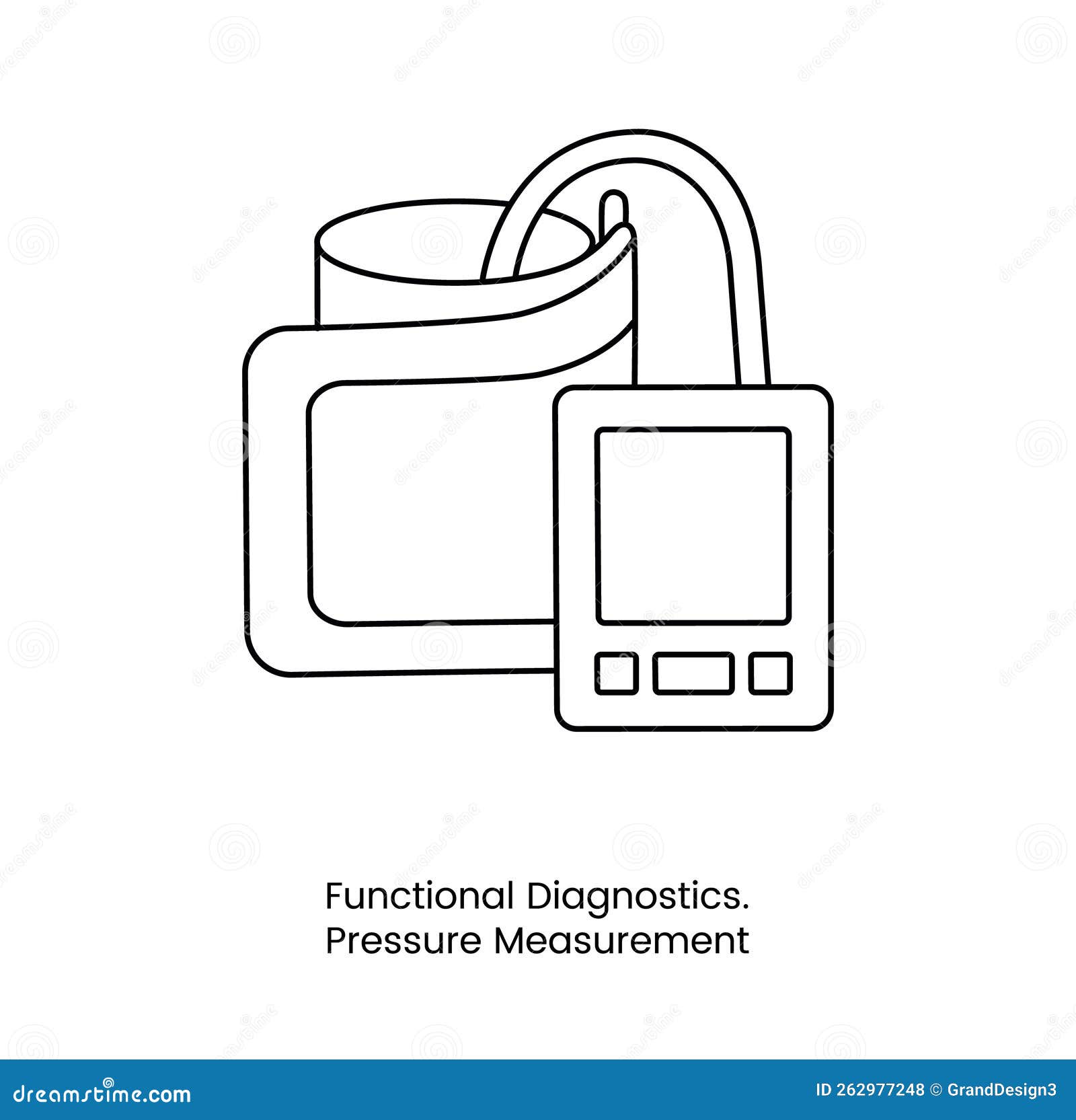 Functional Diagnostics Line Icon In Vector, Illustration Of Medical ...