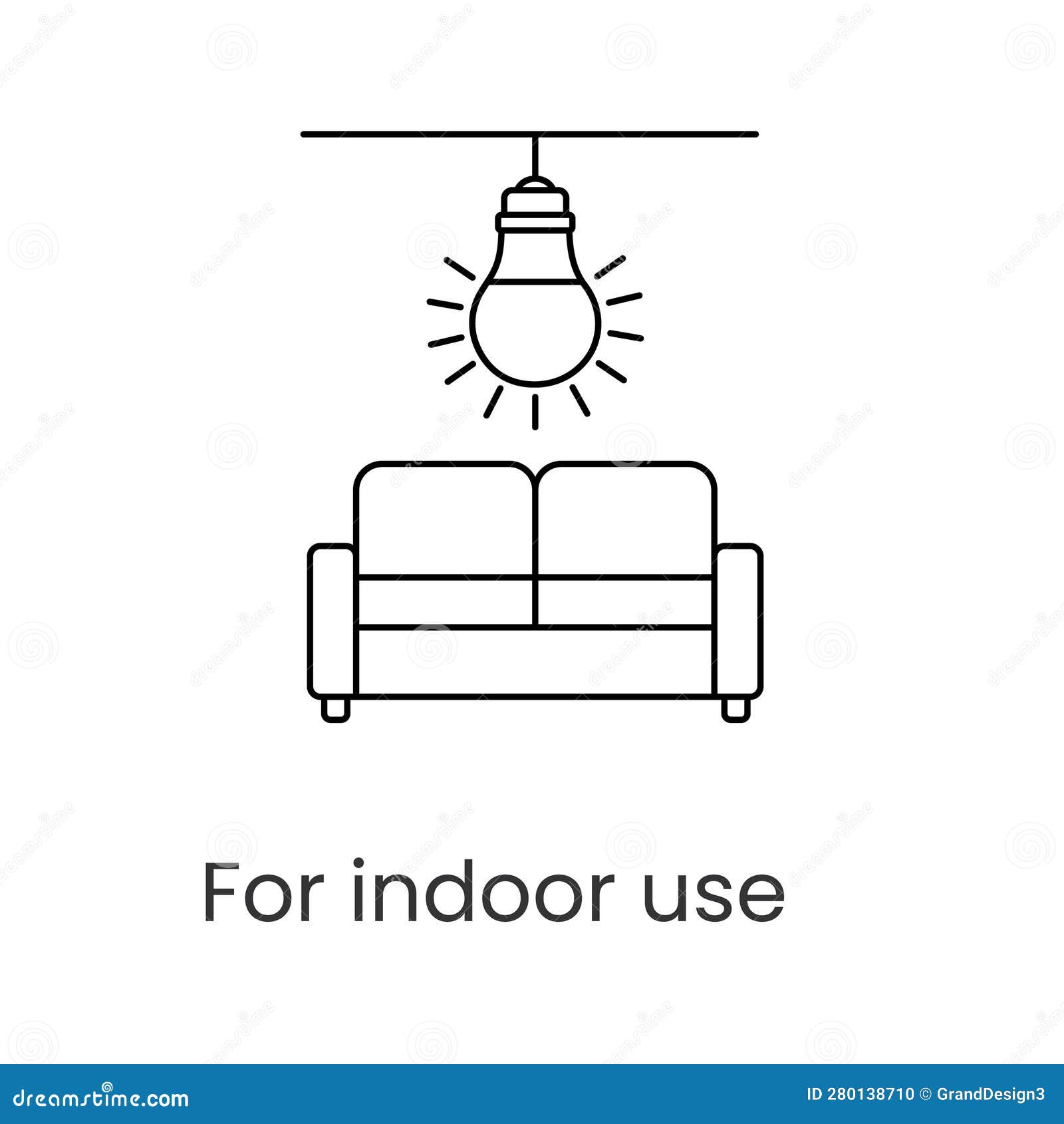 Line Icon in Vector Format Representing Indoor Usage. Stock Vector ...
