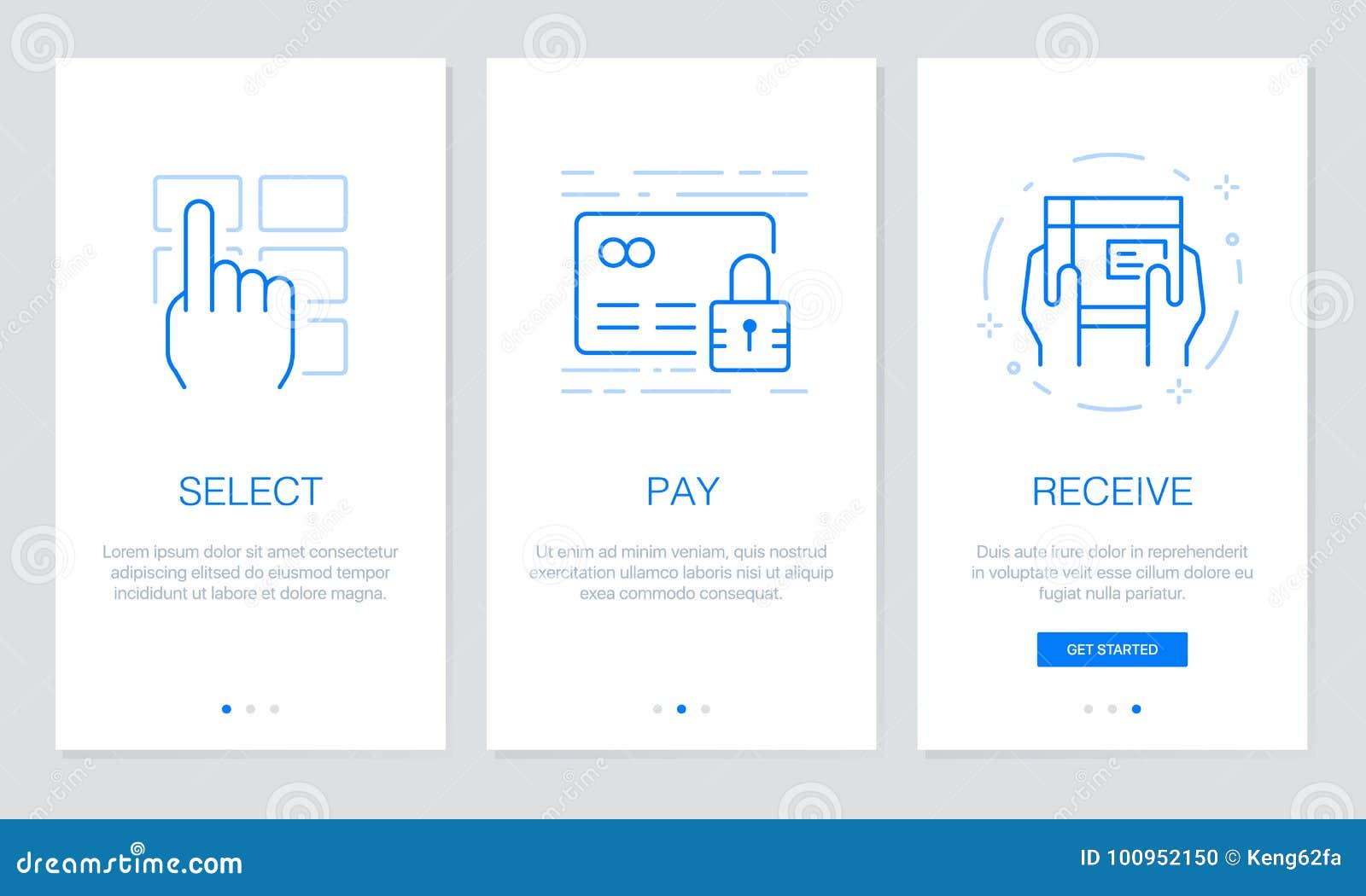 Onboarding App Screens In Shopping Online Concept. Modern And ... Onboarding App Screens In Shopping Online Concept. Modern And ...