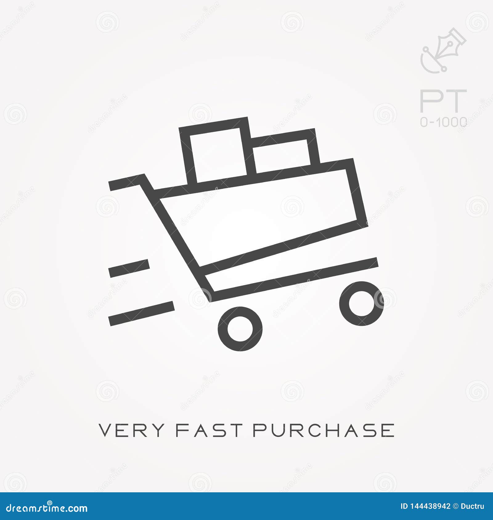 Line Icon Very Fast Purchase Stock Vector - Illustration of change ...