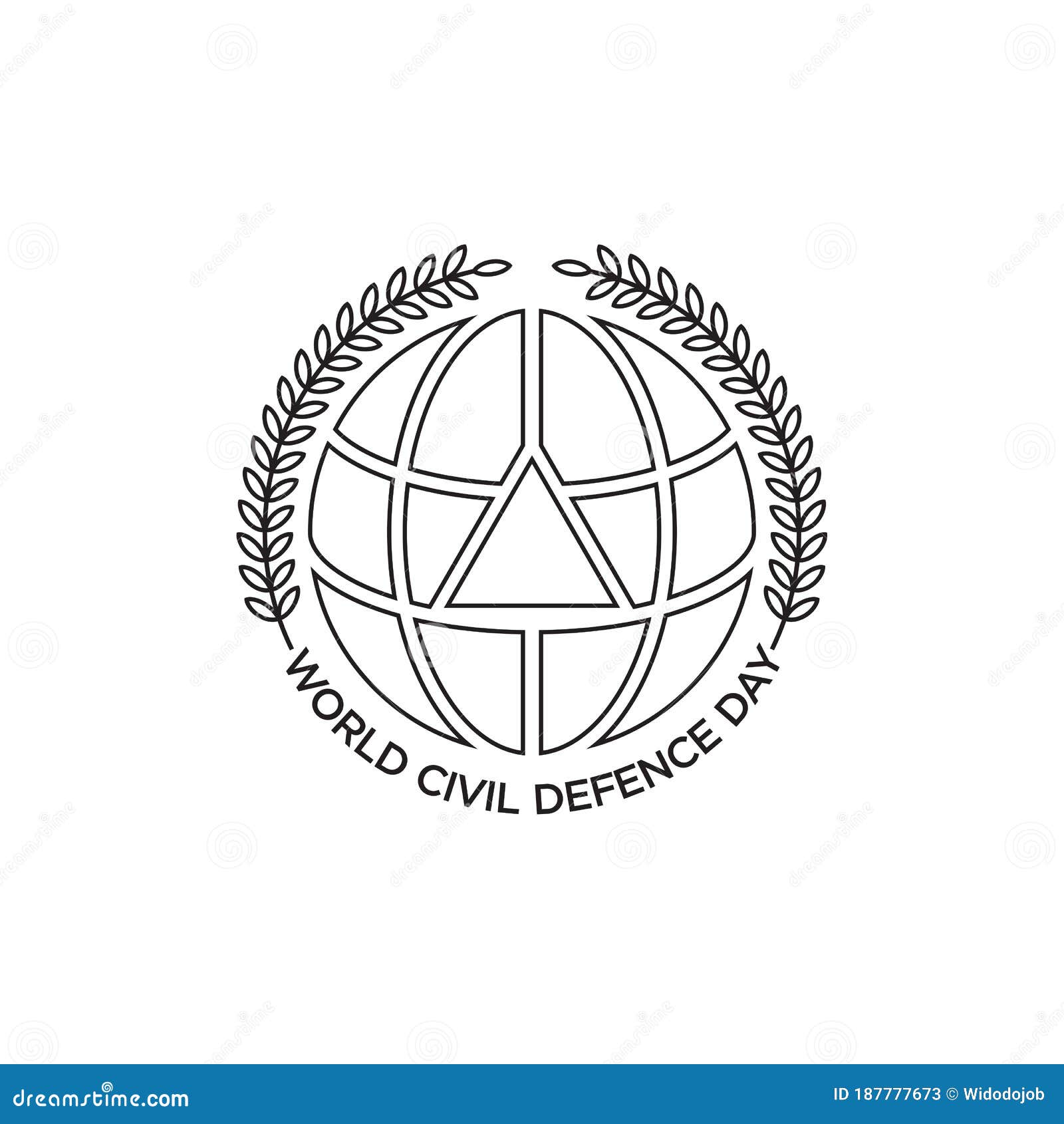 World Civil Defence Day On World Logo Stock Photo | CartoonDealer.com ...