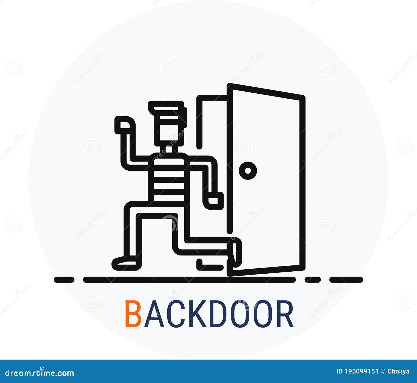 Backdoor Hacker Bug Man Icon. Element Of Cyber Security Icon Royalty ...