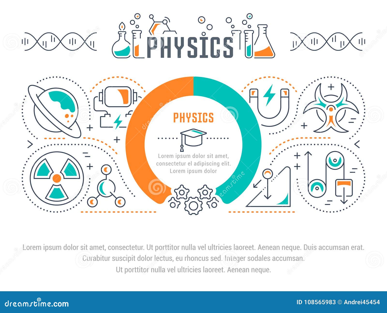 Physics Banner. Science Alphabet. Vector Illustration | CartoonDealer ...