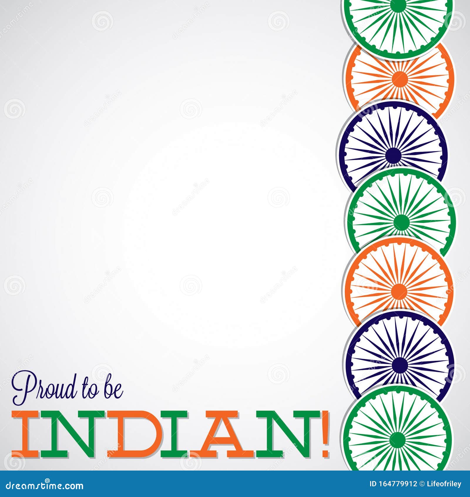 Indian Independence Day Card Stock Vector - Illustration of chakra ...