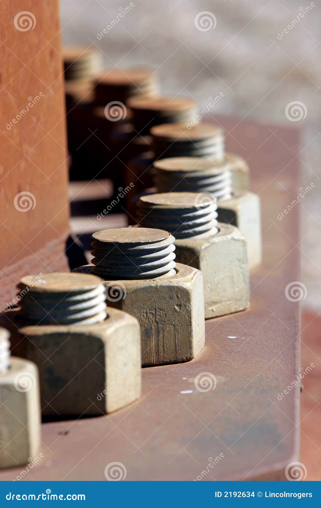 Line of Industrial Bolts #2 Stock Photo - Image of bolt, iron: 2192634