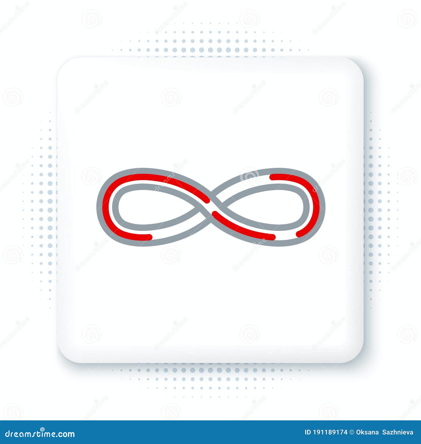 Line Infinity Icon Isolated on White Background. Colorful Outline ...