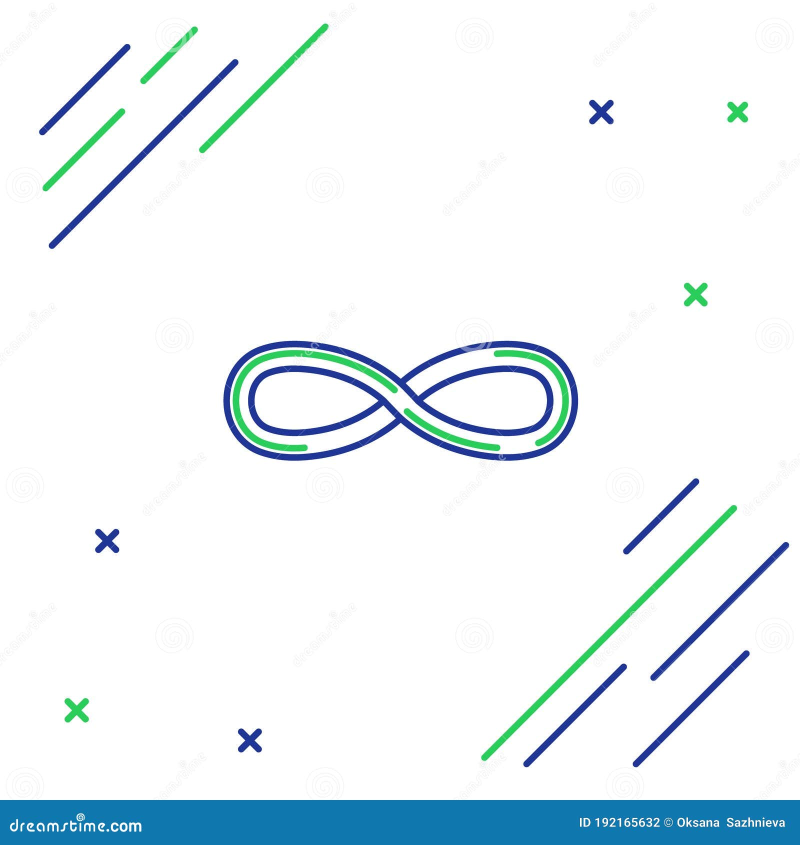 Line Infinity Icon Isolated on White Background. Colorful Outline ...