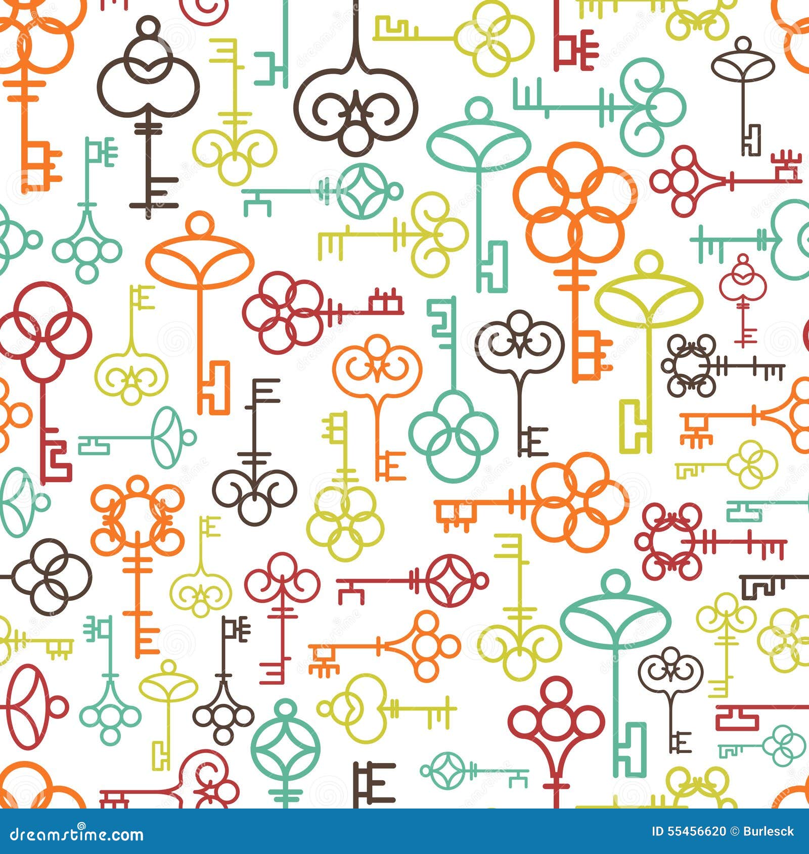 Line keys seamless pattern stock vector. Illustration of background ...