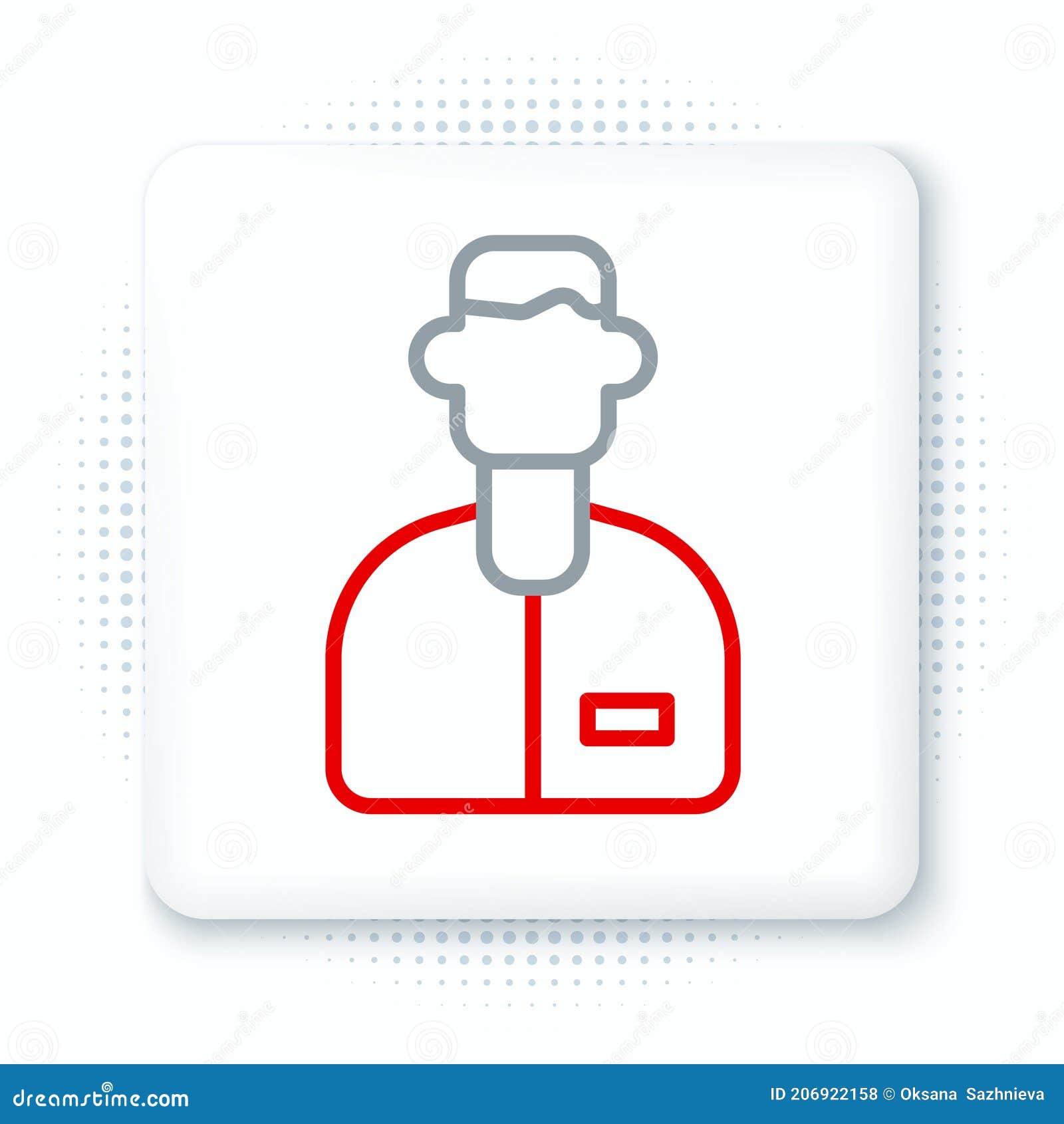 Line Laboratory Assistant Icon Isolated on White Background. Colorful ...