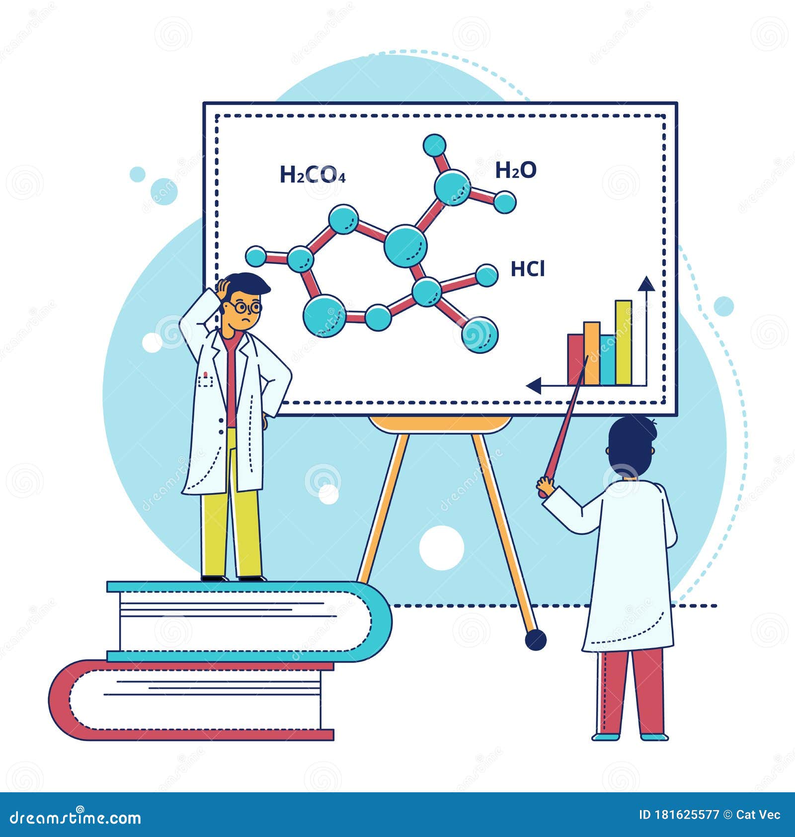 Line Laboratory Research Vector Illustration, Cartoon Flat Tiny ...