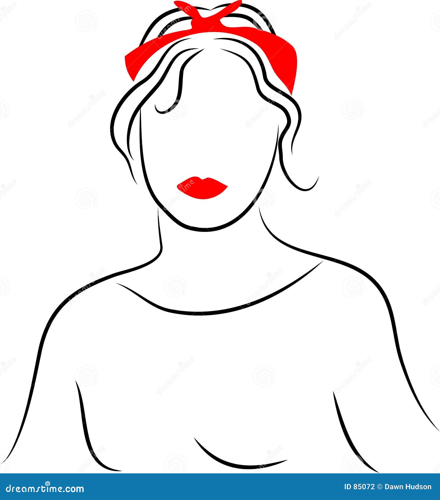 Line Lady stock vector. Illustration of hairstyle, elegance - 85072