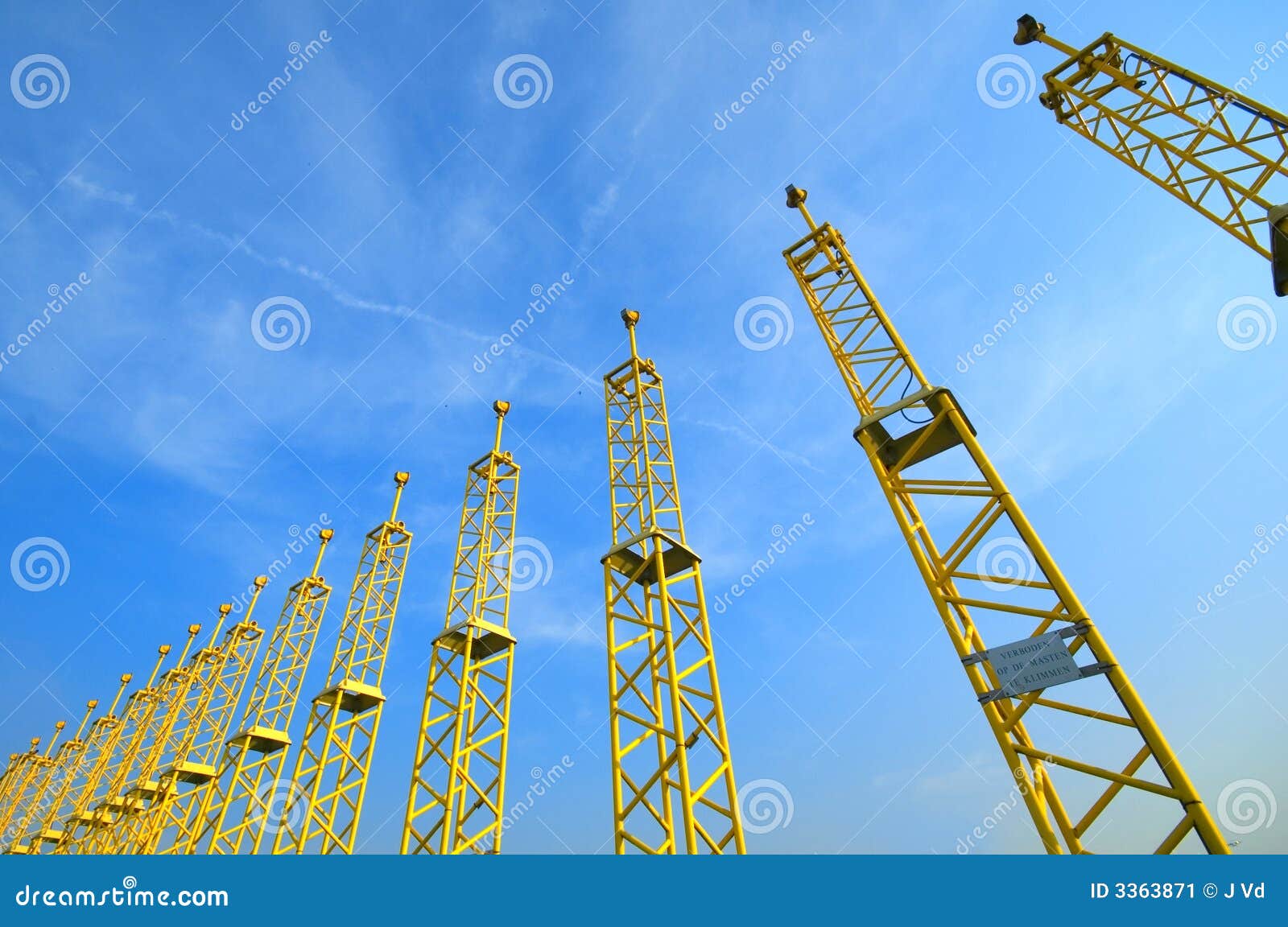 Line of landing lights stock image. Image of safe, diverge - 3363871