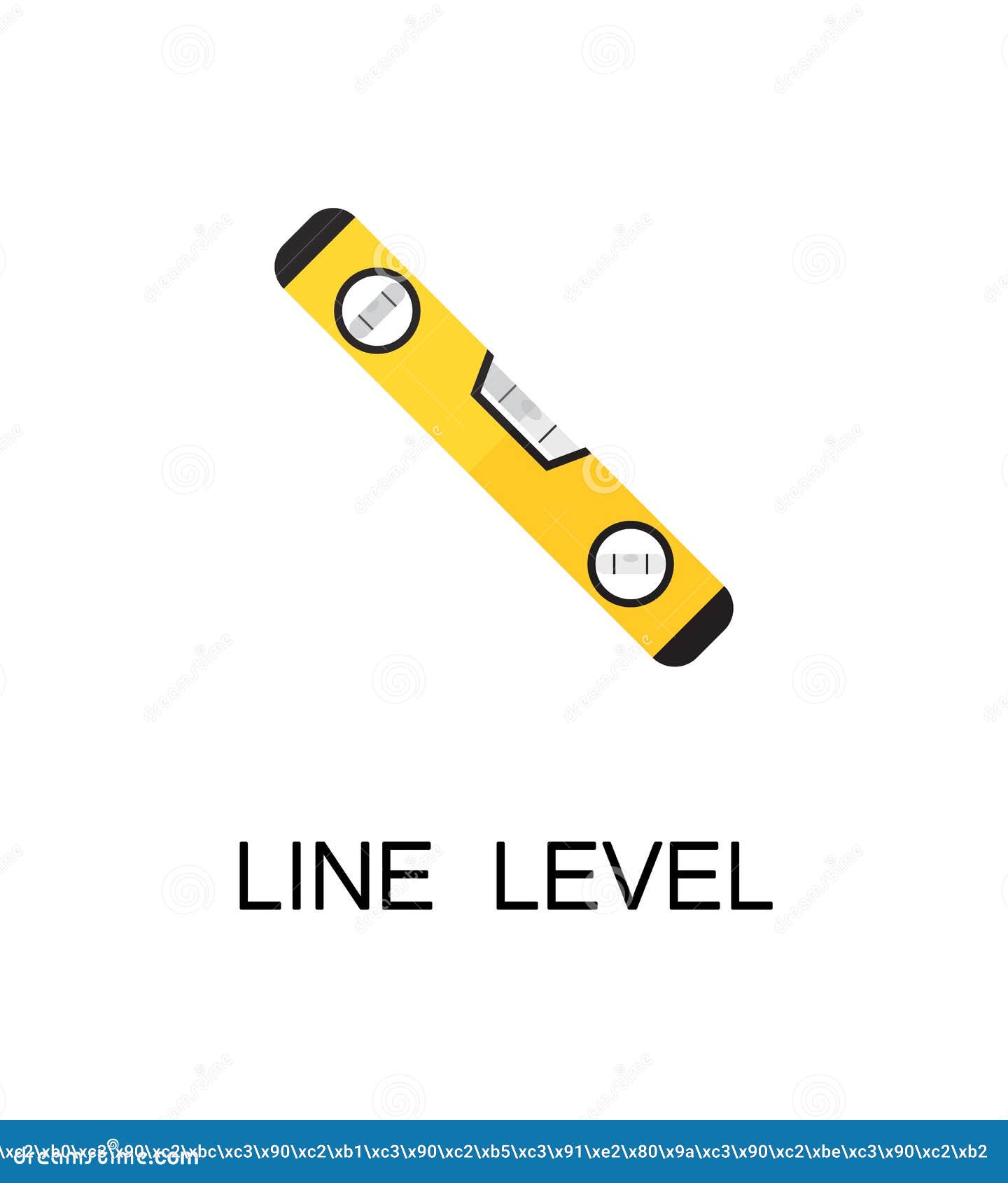 Line level flat icon. stock vector. Illustration of instrument - 87355250