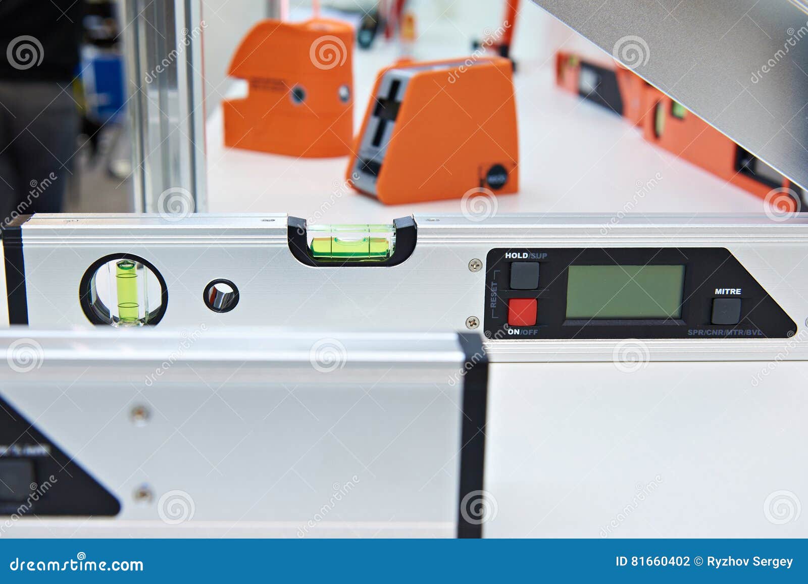 Line Level To Control Horizontal and Vertical Stock Photo - Image of ...