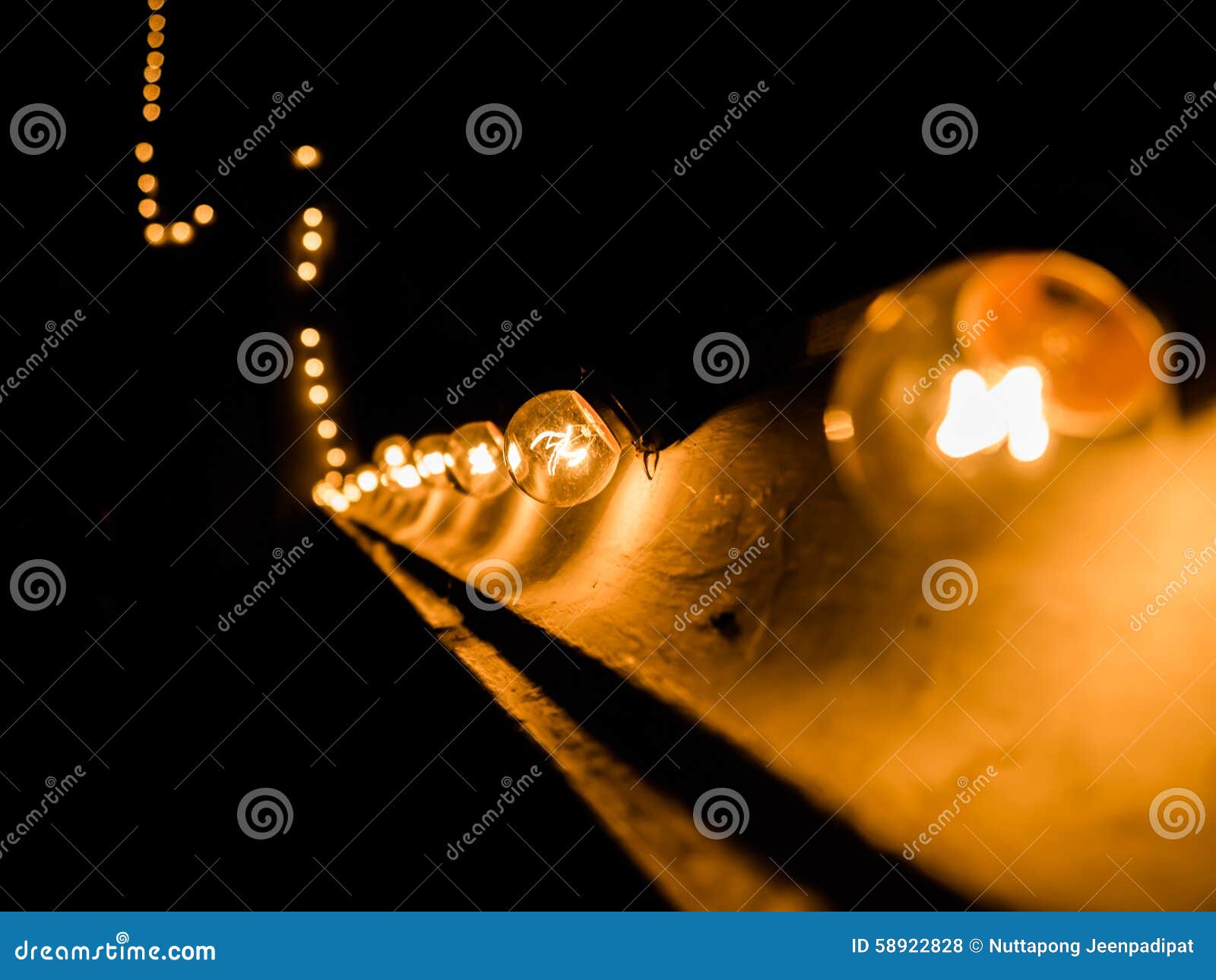 Line of light bulb stock photo. Image of watts, blank - 58922828