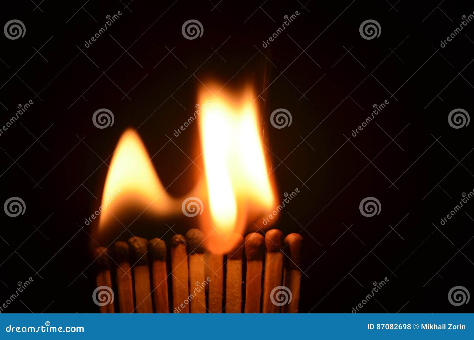 Line of Lighted Matches on Black Background Stock Photo - Image of line ...
