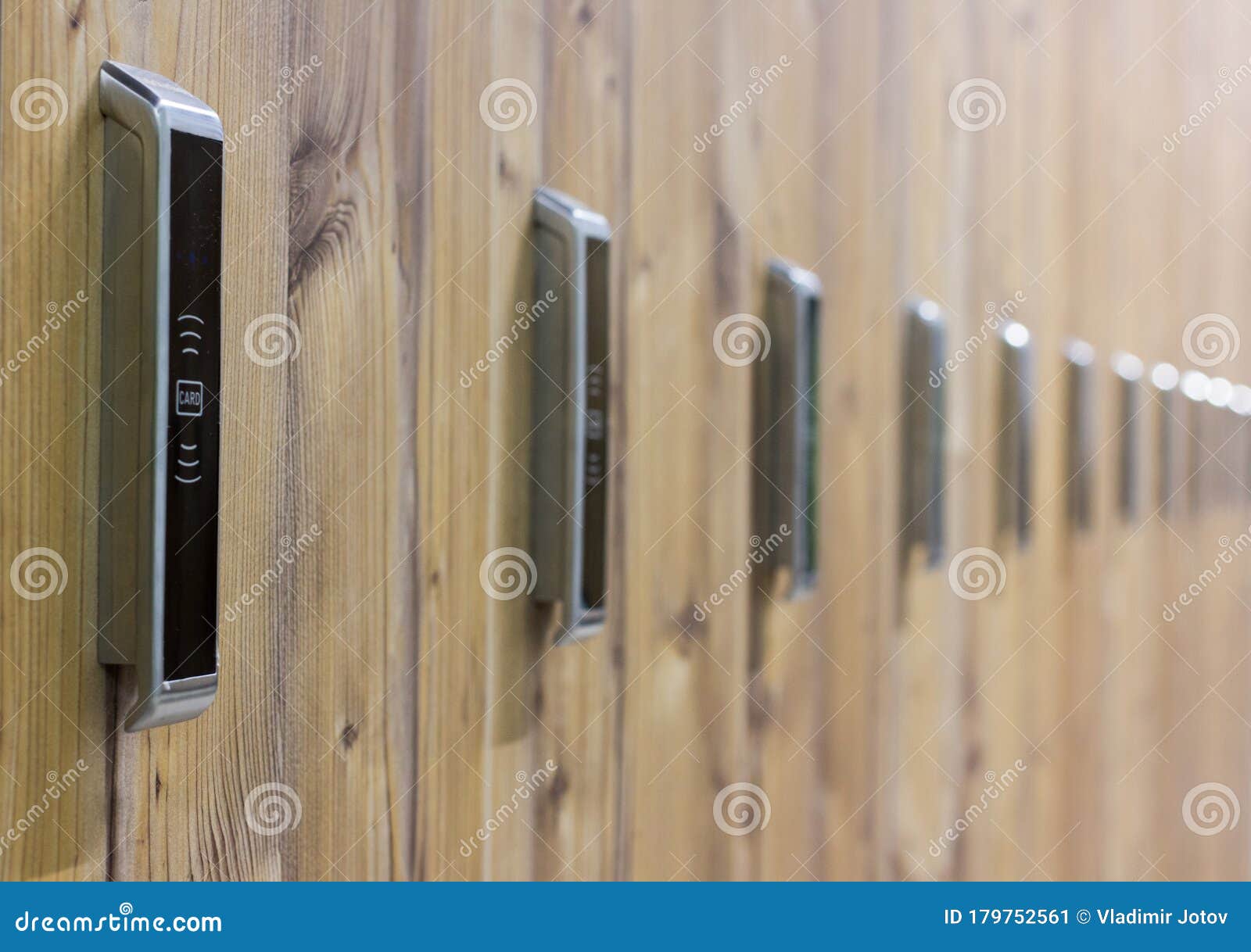 Line Lockers with Numbers and Locks in the Locker Room Stock Image ...