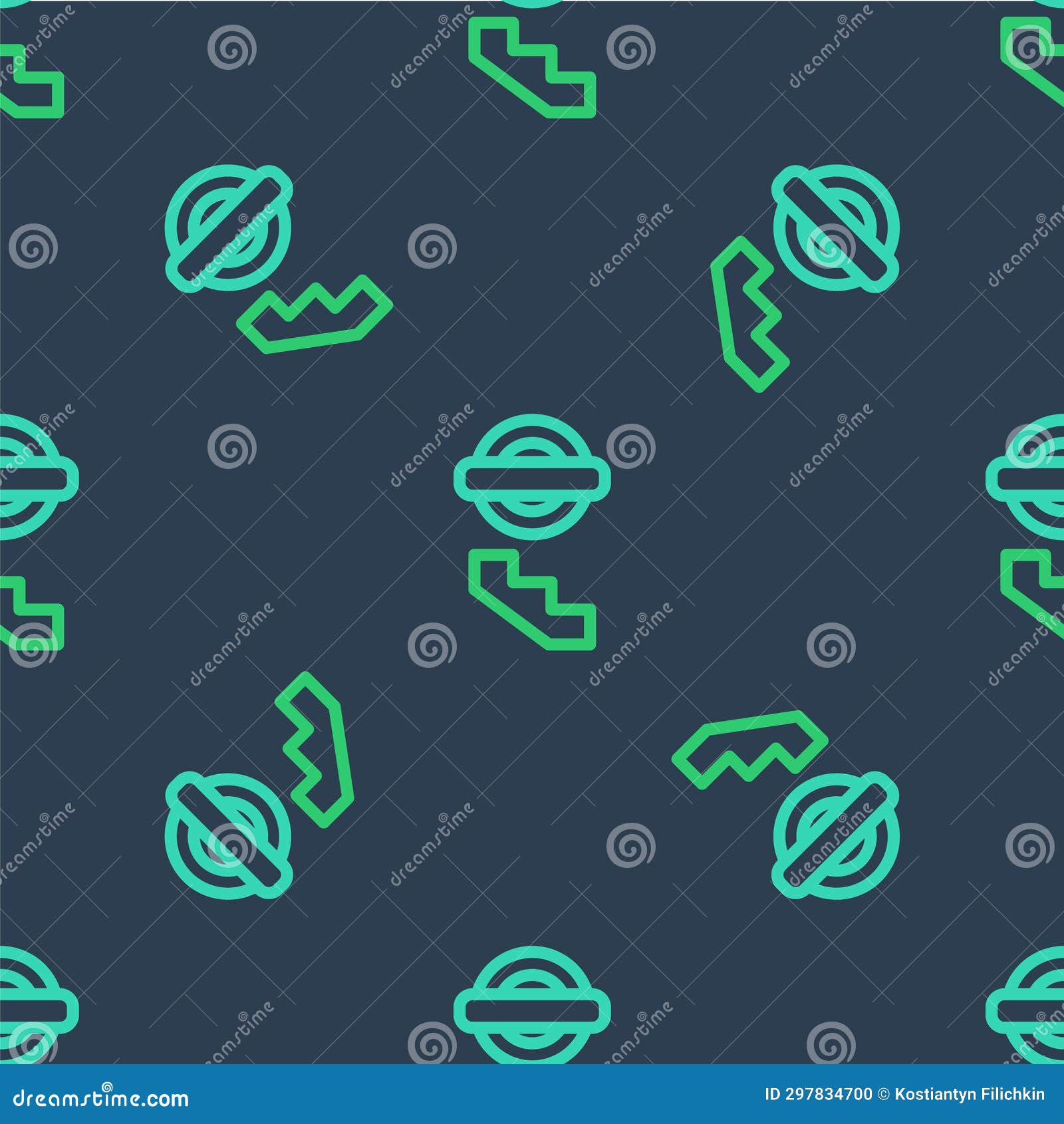 Line London Underground Icon Isolated Seamless Pattern on Blue ...
