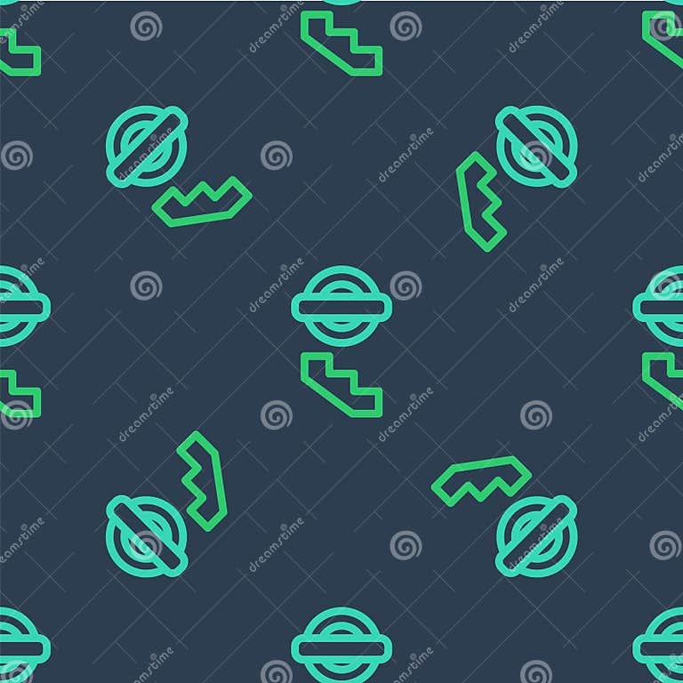 Line London Underground Icon Isolated Seamless Pattern on Blue ...