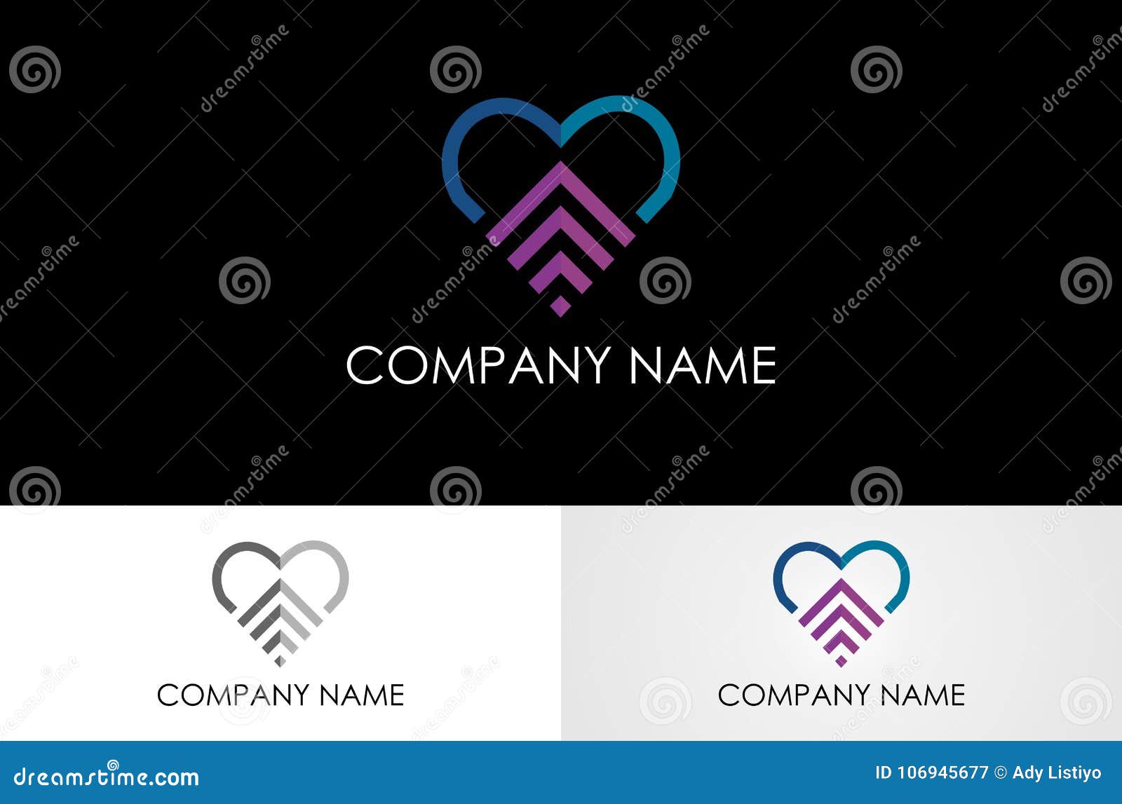 Line love logo design stock illustration. Illustration of blue - 106945677