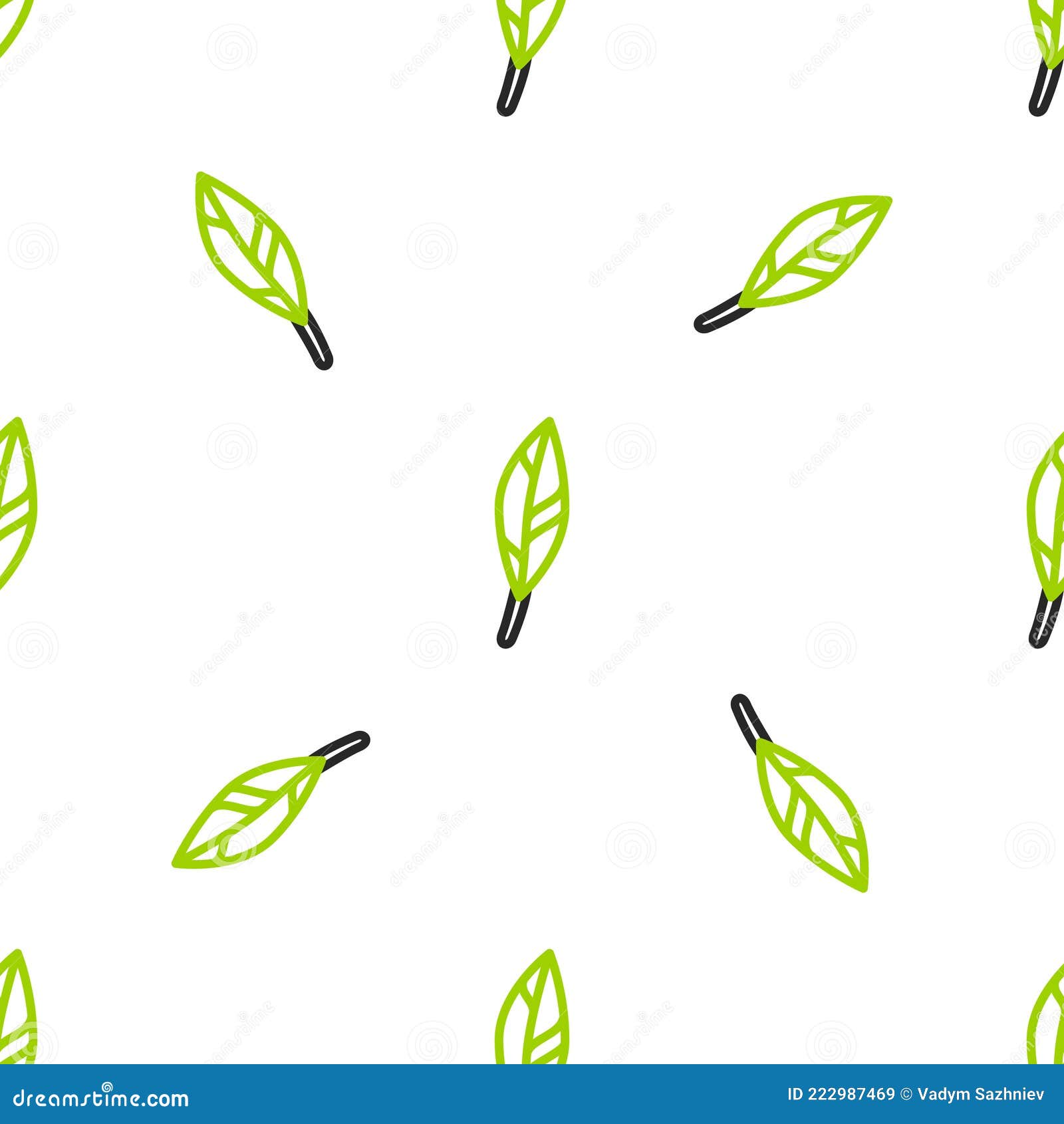 Line Magic Feather Icon Isolated Seamless Pattern on White Background ...