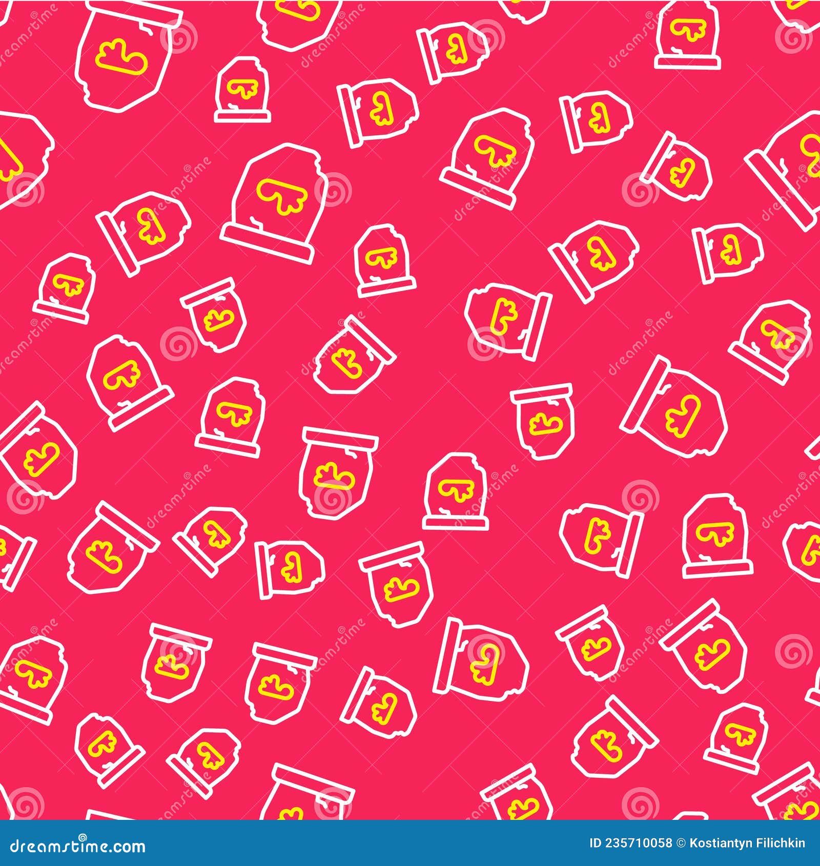 Line Magic Rune Icon Isolated Seamless Pattern on Red Background. Rune ...