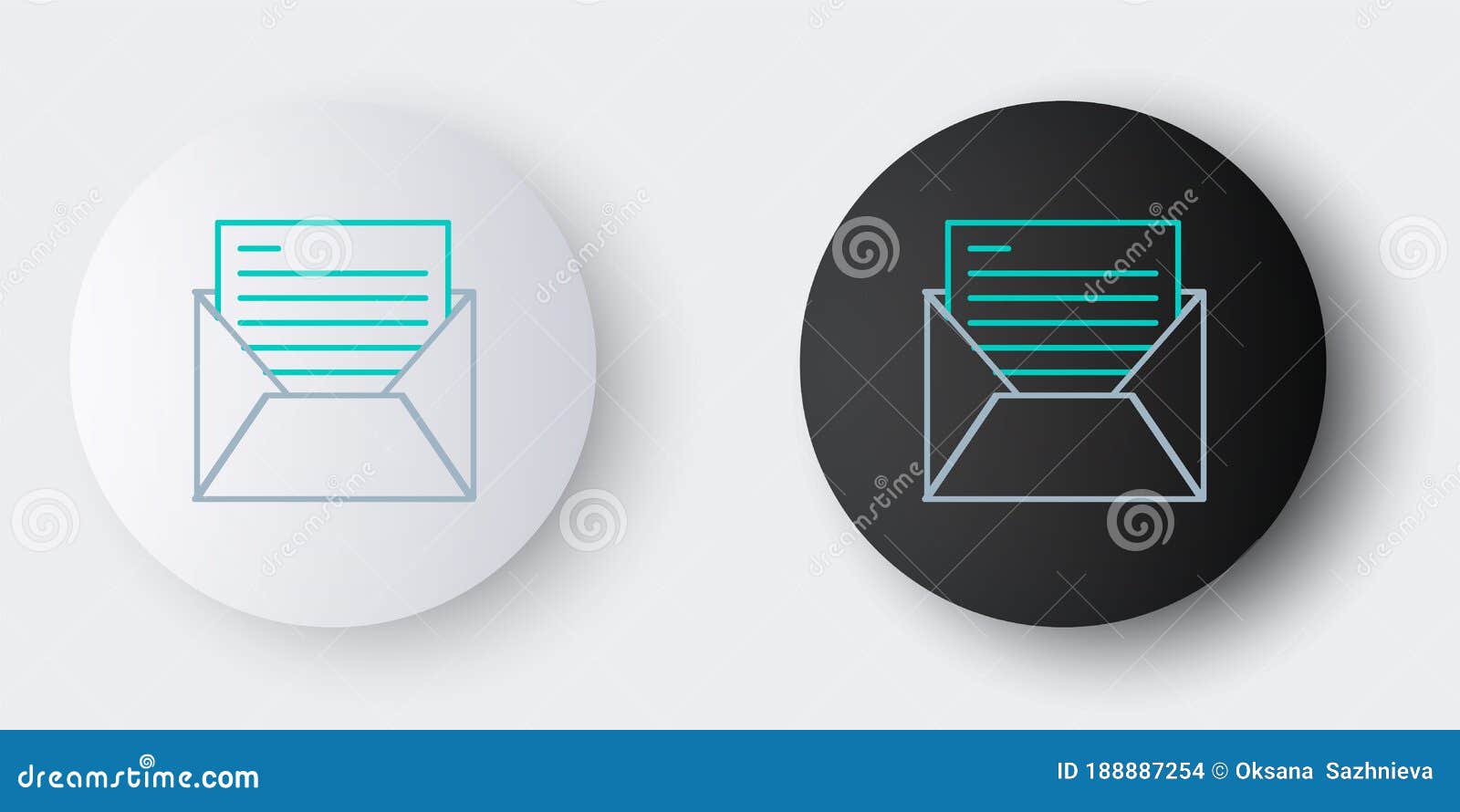 Line Mail and E-mail Icon Isolated on Grey Background. Envelope Symbol ...