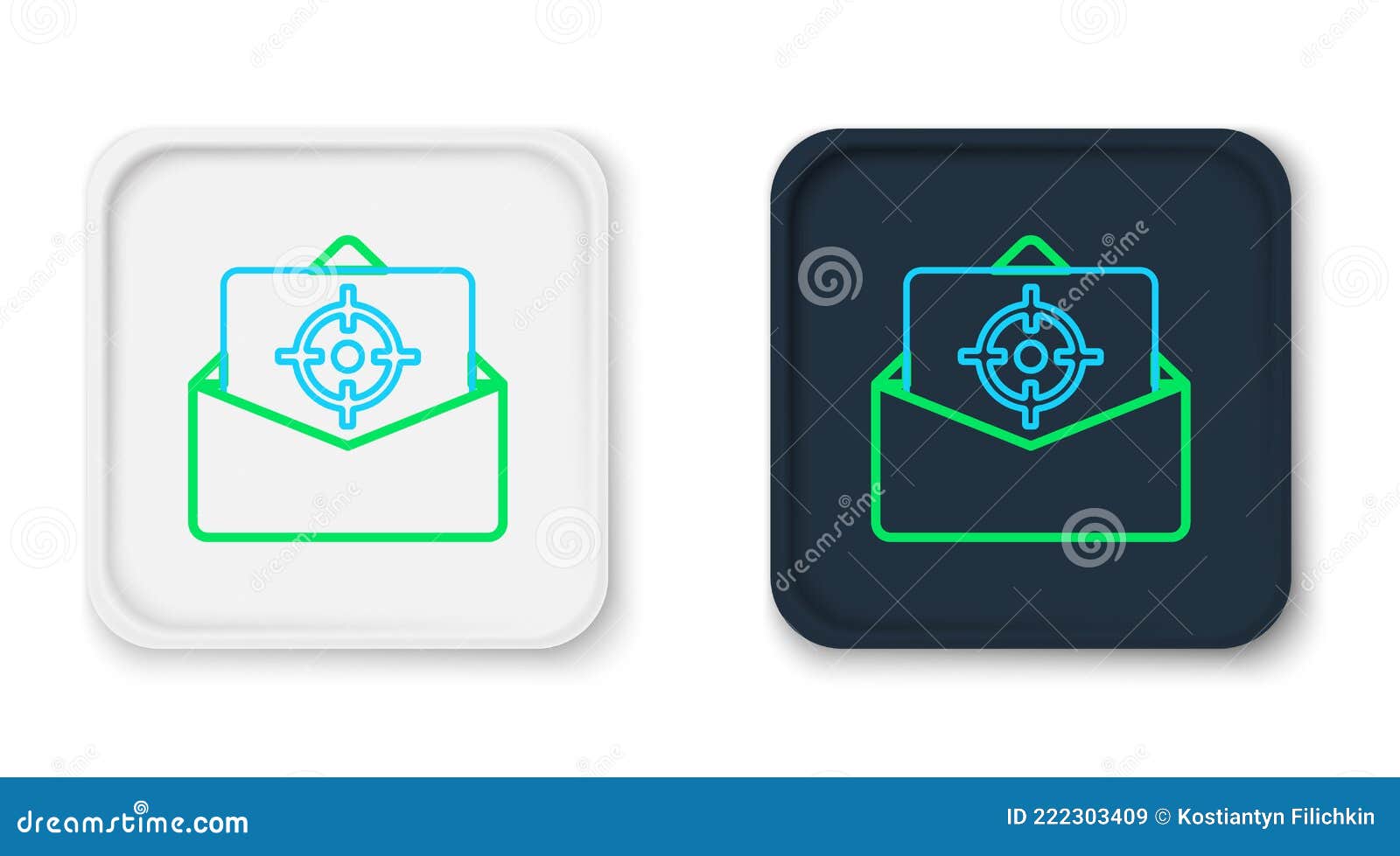 Line Mail and E-mail Icon Isolated on White Background. Envelope Symbol ...