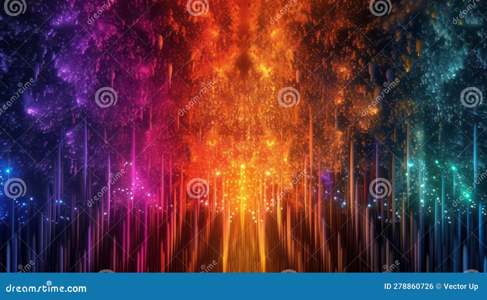 Line of Many Color Sparks Wallpaper. Generative AI Stock Illustration ...