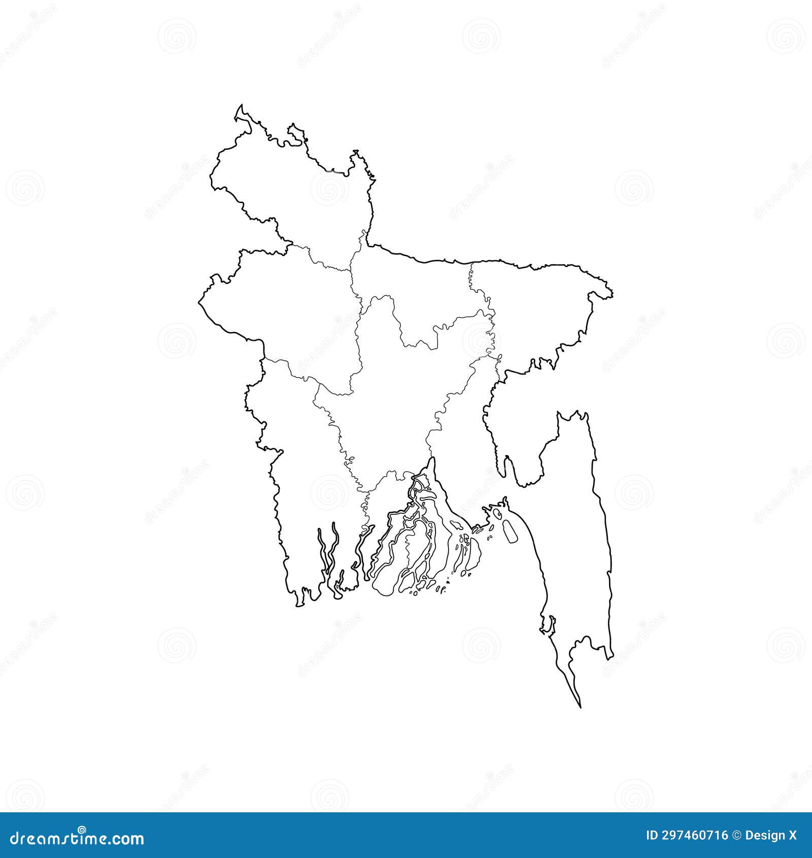 Line Map of Bangladesh Vector Icon Illustration Bangladesh Map Stock ...