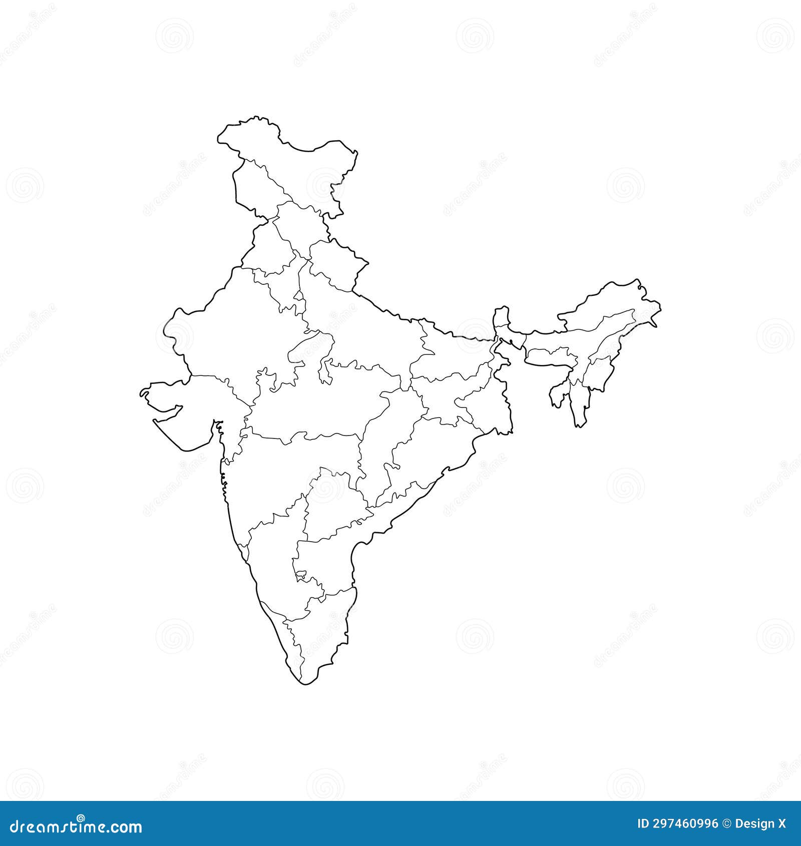 Line Map of India Vector Illustration Icon Indian Map Stock Vector ...