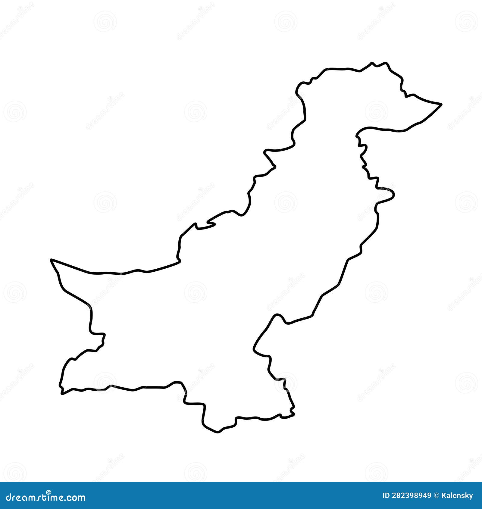 Line Map of Pakistan stock vector. Illustration of business - 282398949